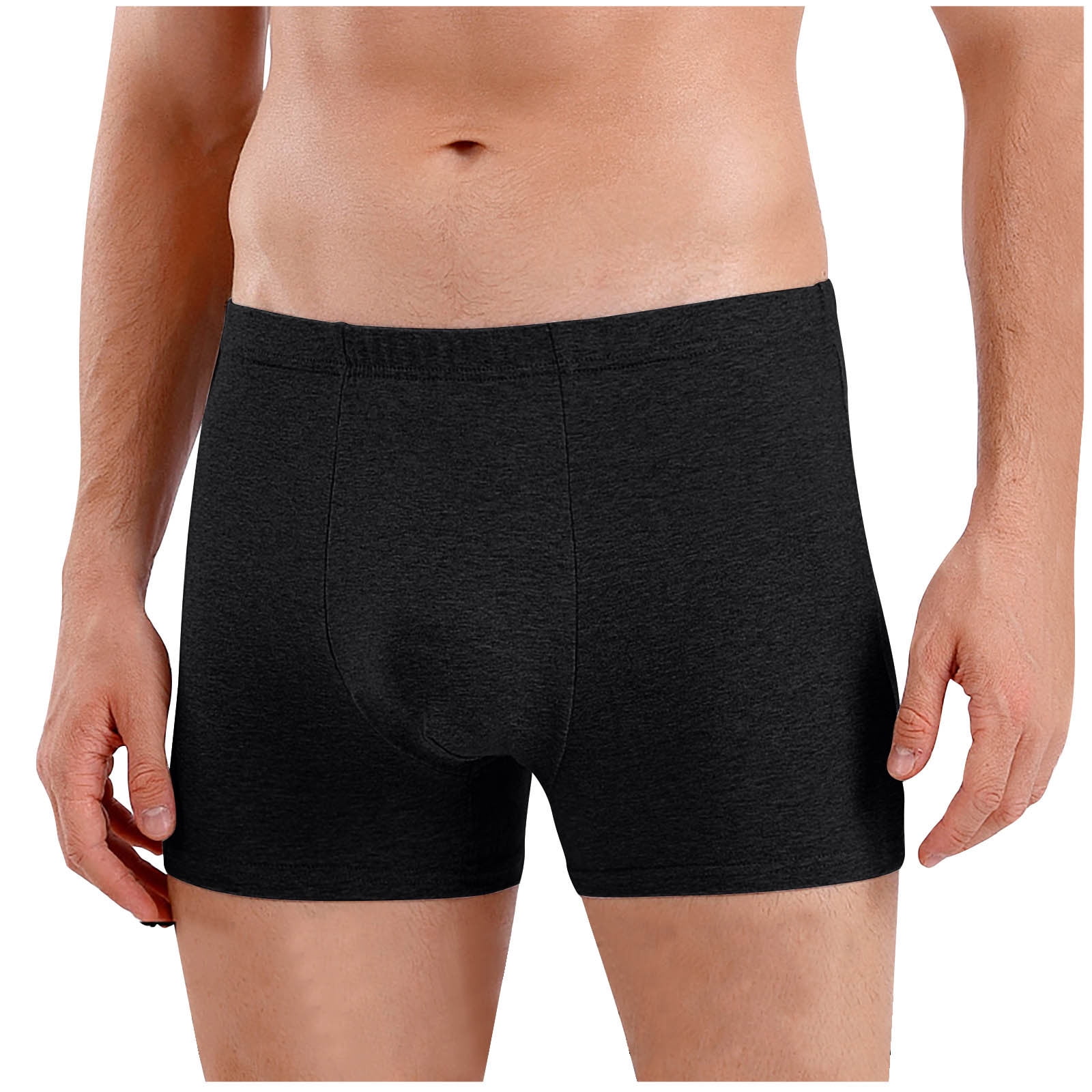 LYEAA Men's Cotton Boxers Briefs Without Fly Soft Breathable Trunks ...