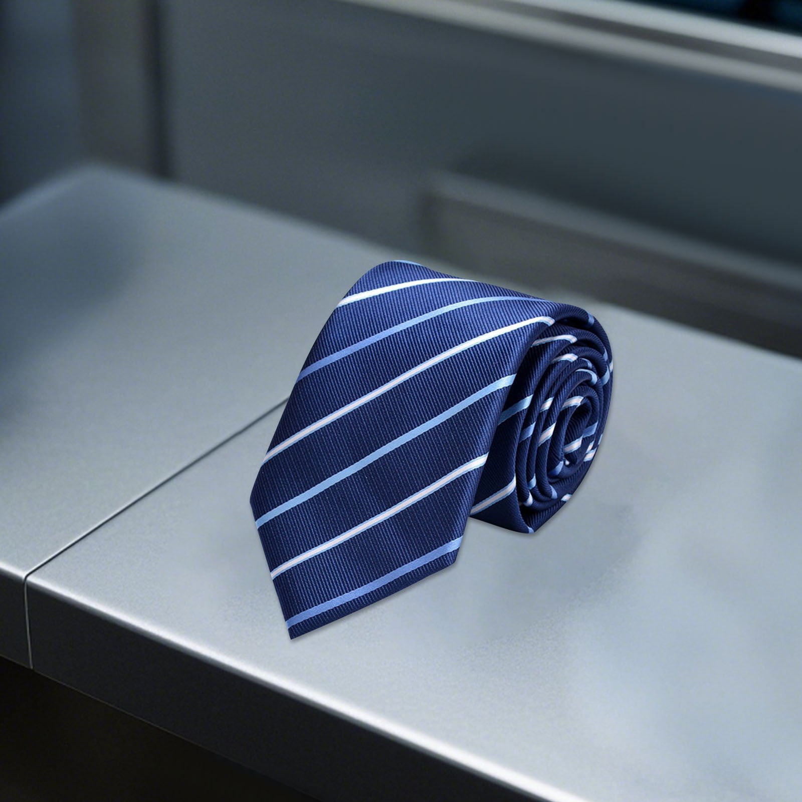 LYEAA Men's Necktie Skinny Solid Color, Plain Satin Feel Tie for Formal ...