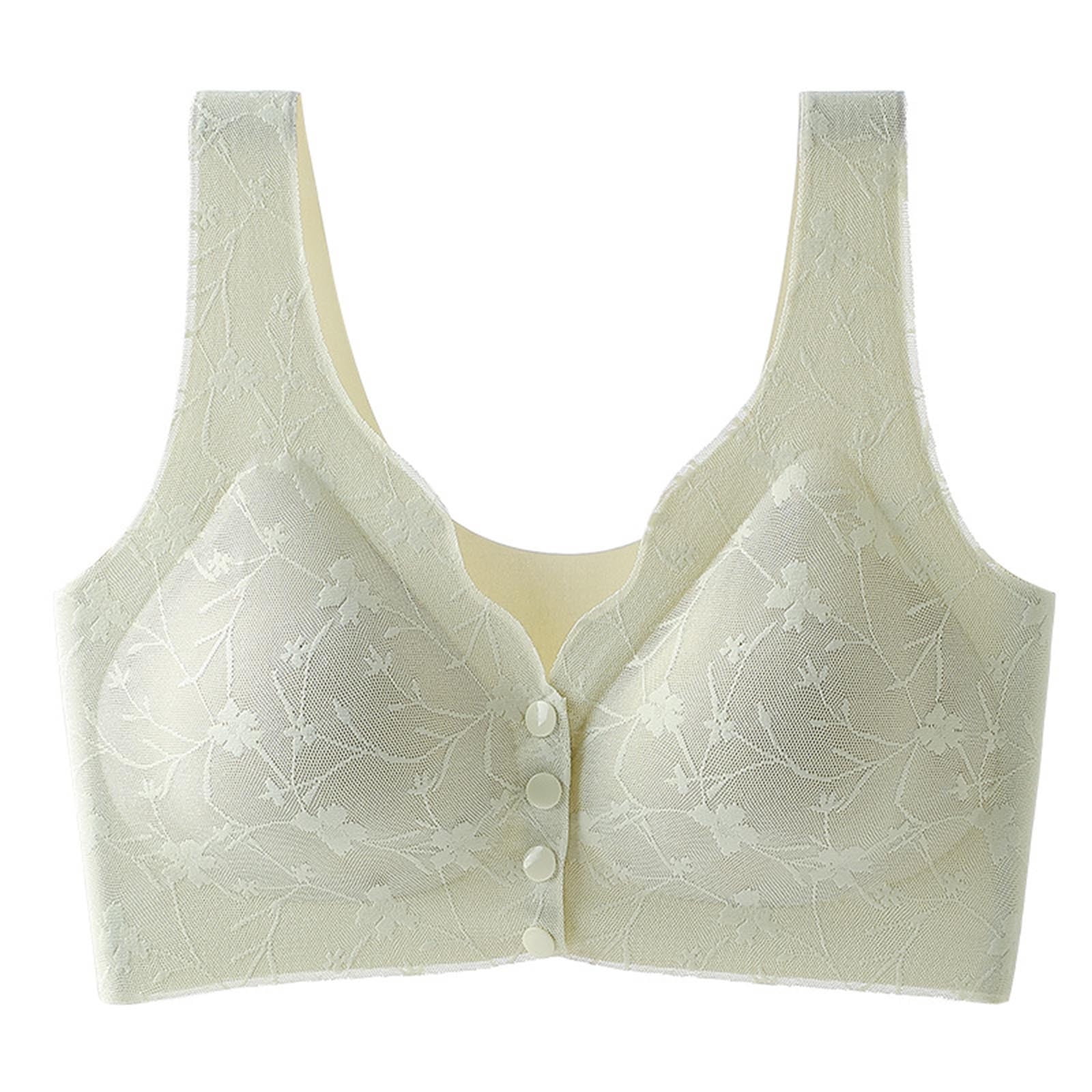 LYEAA Under Outfit Bras for Women Wireless Push Up Bras Front Closure ...