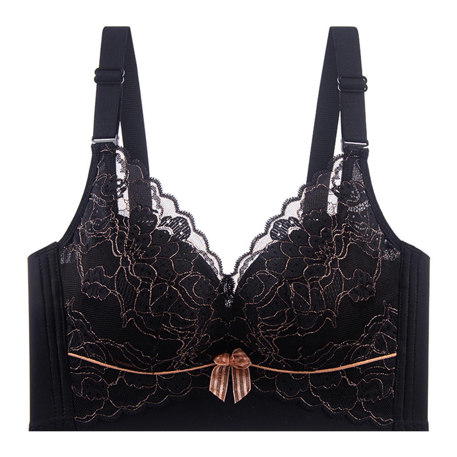 LYEAA Women Bras Push up Soft No Wire Lace Everyday Bras Wireless ...