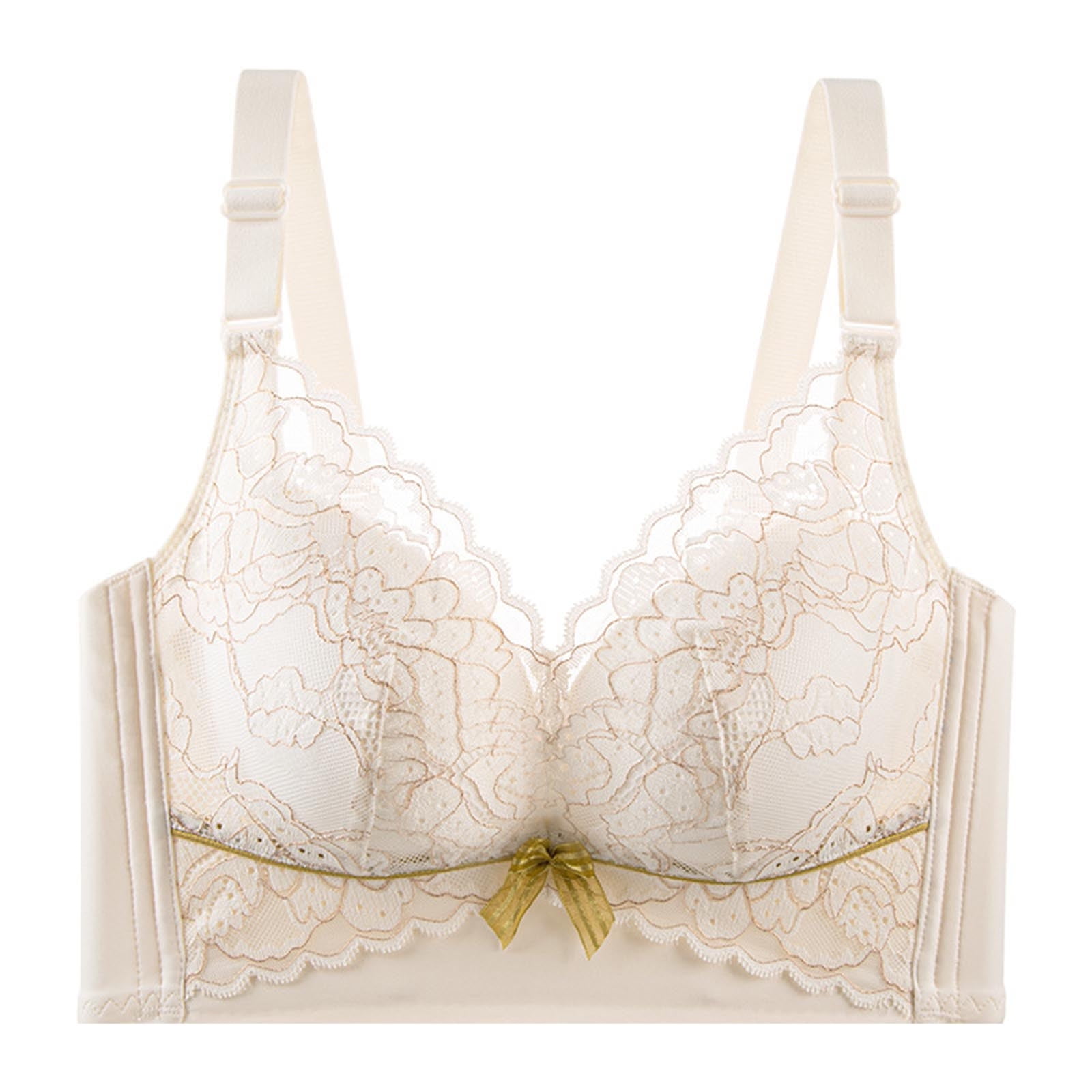 LYEAA Women Bras Push up Soft No Wire Lace Everyday Bras Wireless ...