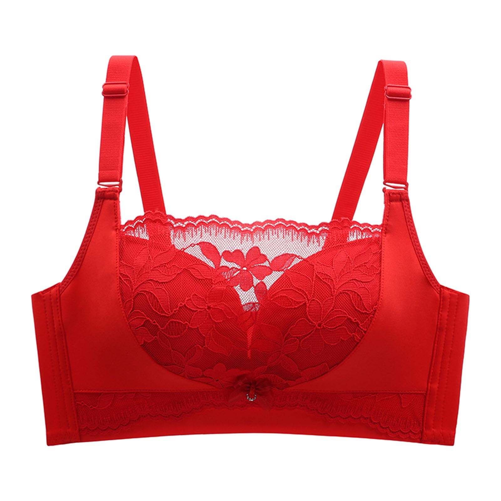 LYEAA Women Bras Push up Wireless Soft No Wire Lace Everyday Bras ...
