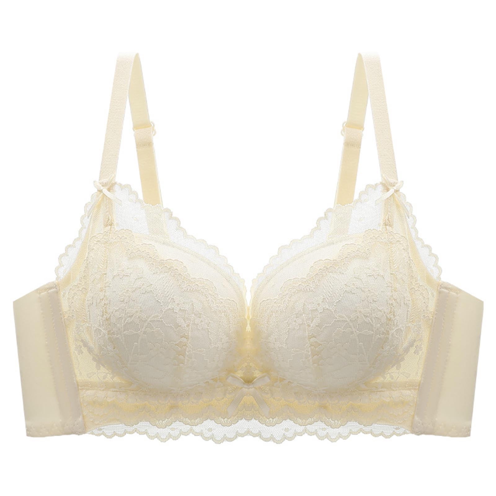 LYEAA Women Bras Wireless Push up Soft No Wire Lace Everyday Bras ...