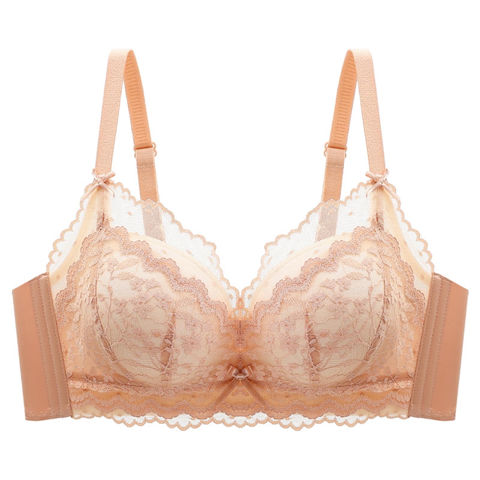 LYEAA Women Bras Wireless Push up Soft No Wire Lace Everyday Bras ...