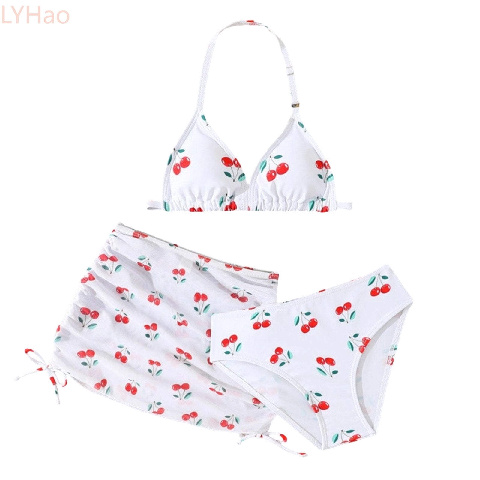 LYHao Girls Swimwear 3 Piece Set For Pool Beach Summer Outfits Toddler ...