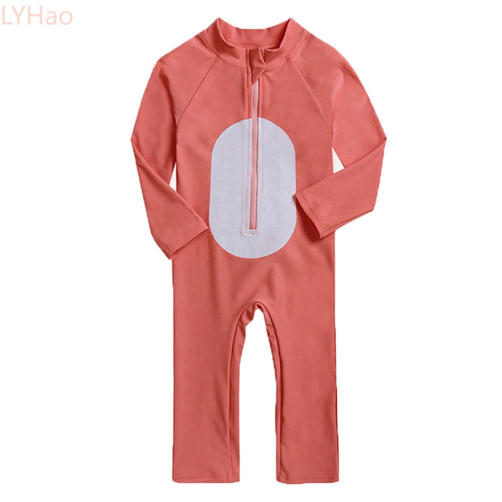 LYHao Girls Swimwear For Active Play Long Sleeve Bodysuit With Sun And ...