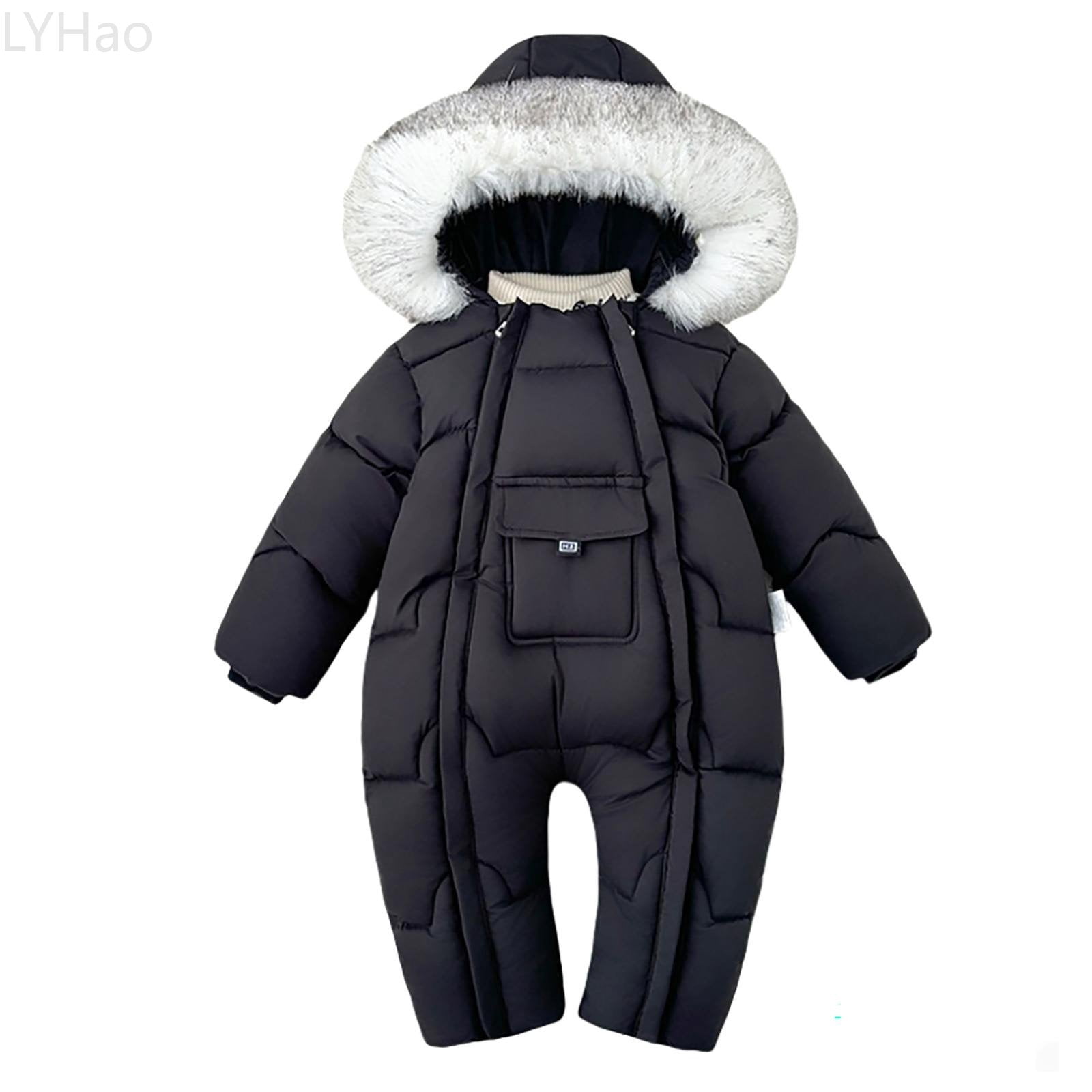 LYHao Girls Winter Snowsuit Insulated Padded Jumpsuit With Attached ...