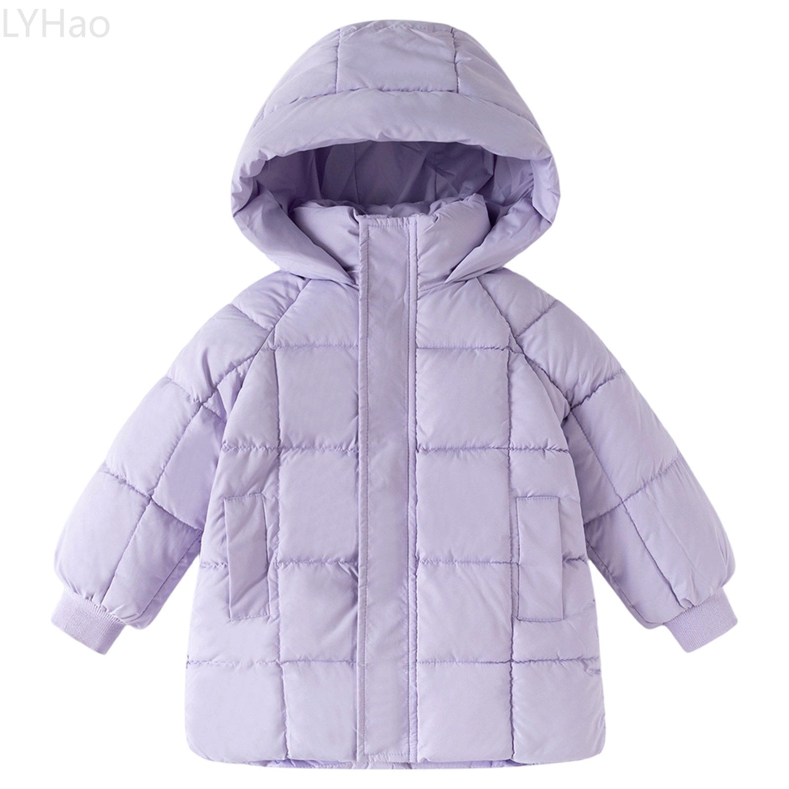 LYHao Kids Long Winter Coat Warm Hooded Outerwear For Boys And Girls ...