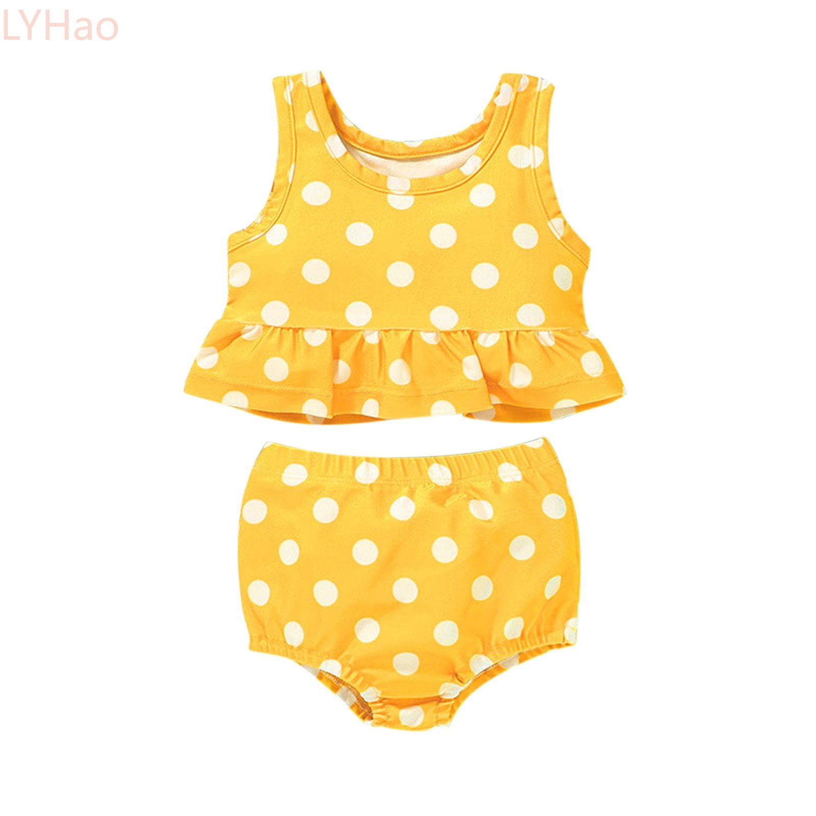 LYHao Summer Baby Girls Ruffles Cartoon Dot Dinosaur Watermelon Printed ...