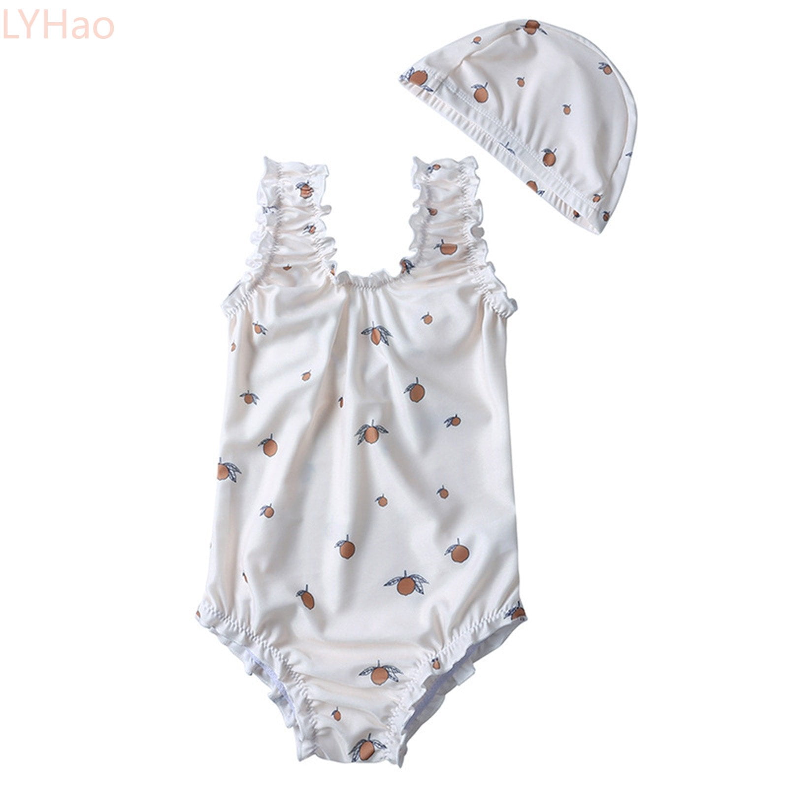 LYHao Toddler Kids Baby Girl Swimsuit Floral Striped Dot Sleeveless 1 ...