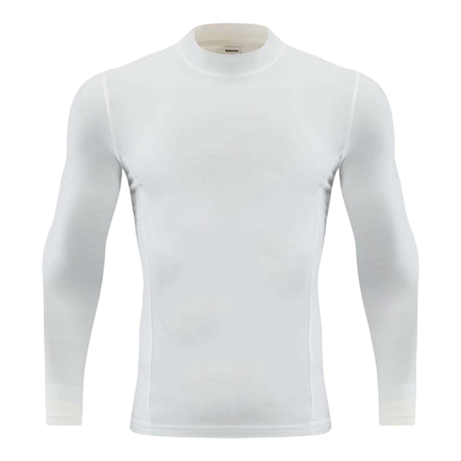 LYHaoo Boys Long Sleeve Compression Shirt High Neck Athletic Top For ...