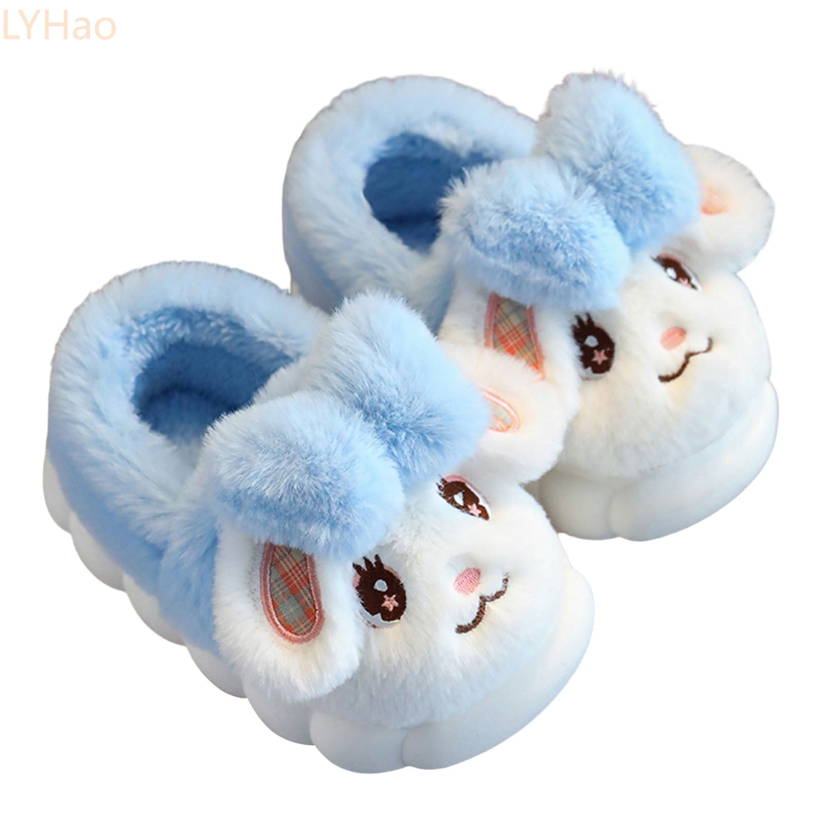 LYHaoo Cozy Winter Girls Slippers With Adorable Rabbit Design Soft Sole ...