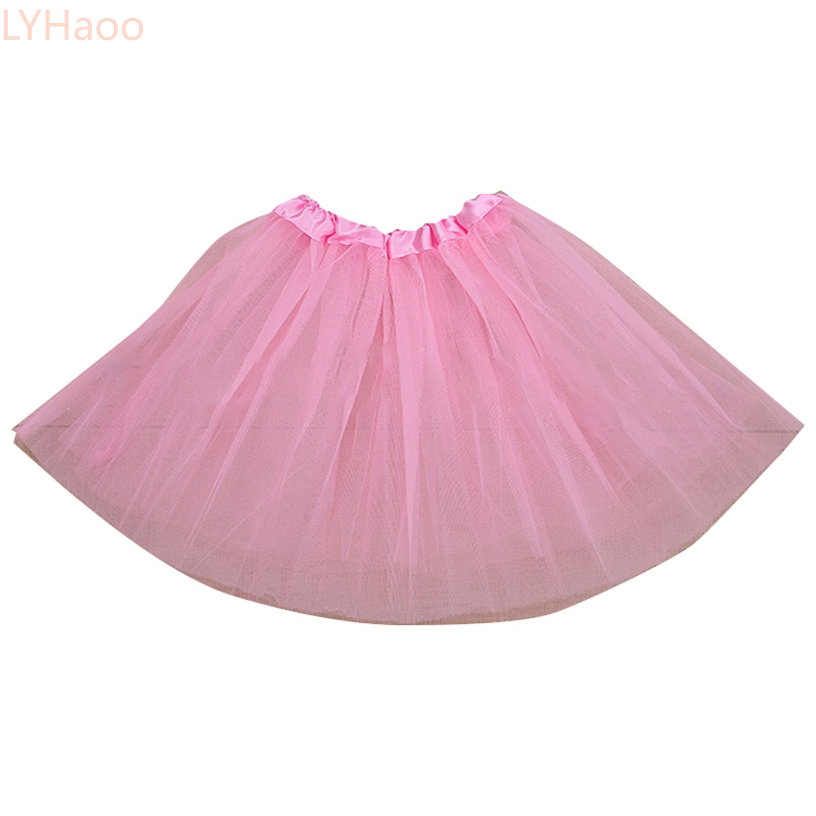 LYHaoo Girl Princess Skirt Three Layer Mesh Yarn Panton Skirts Halway ...