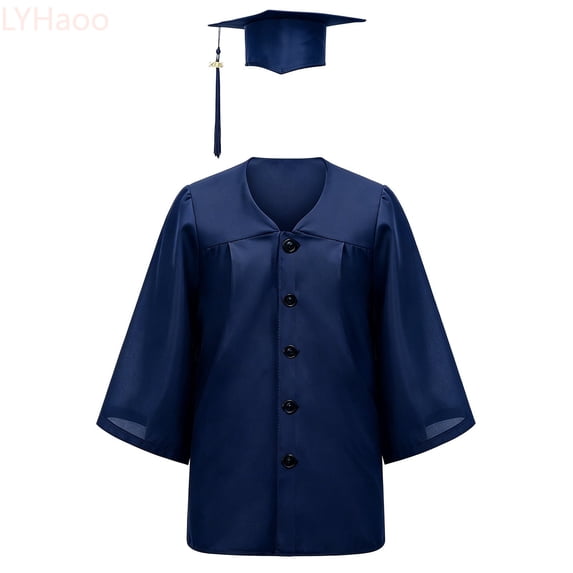 LYHaoo Graduation Gown Cap Tassel Set,Graduation Gown And Cap For Kids ...