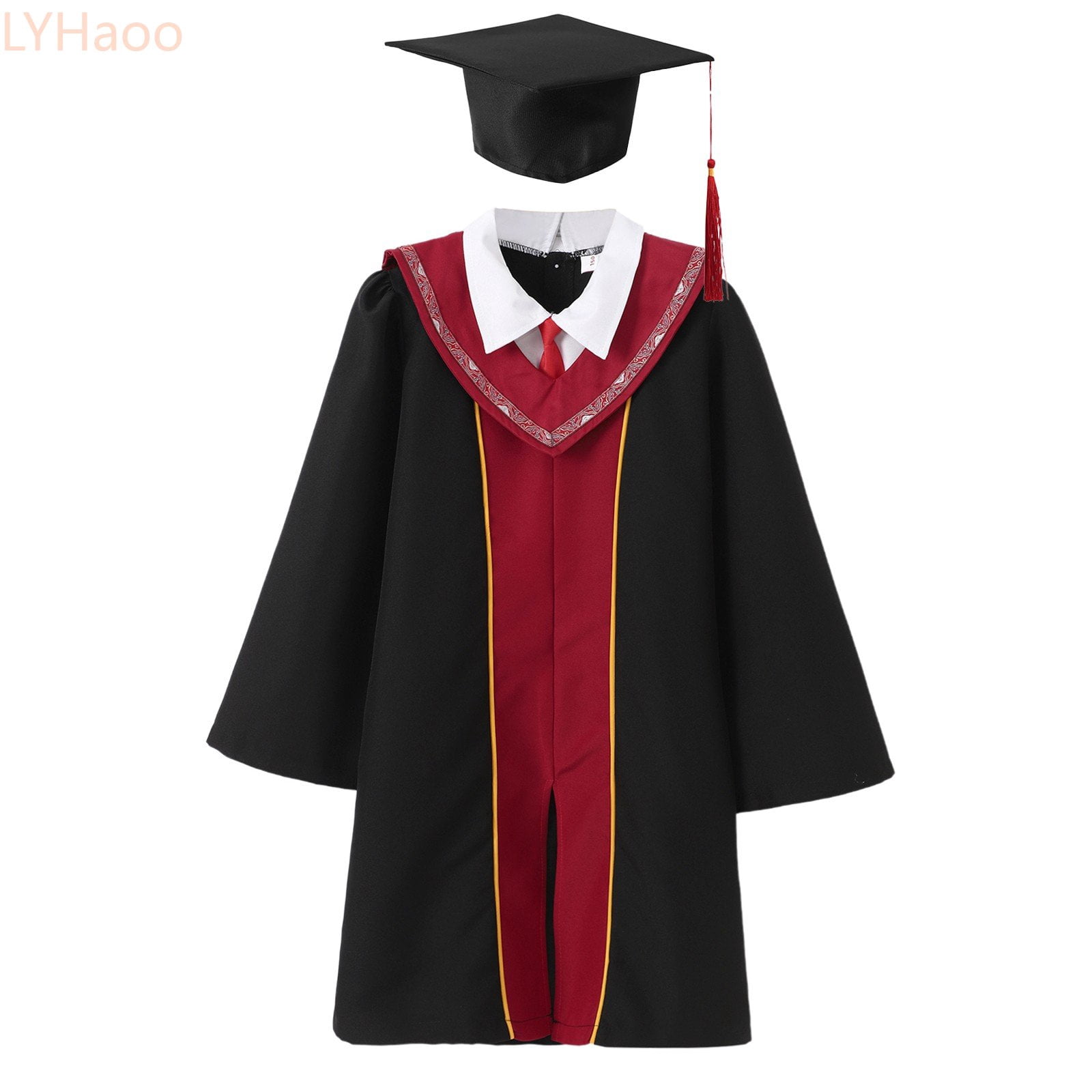 LYHaoo Graduation Gown Outfit For Boys Kids Toddler Doctor Robe Set ...