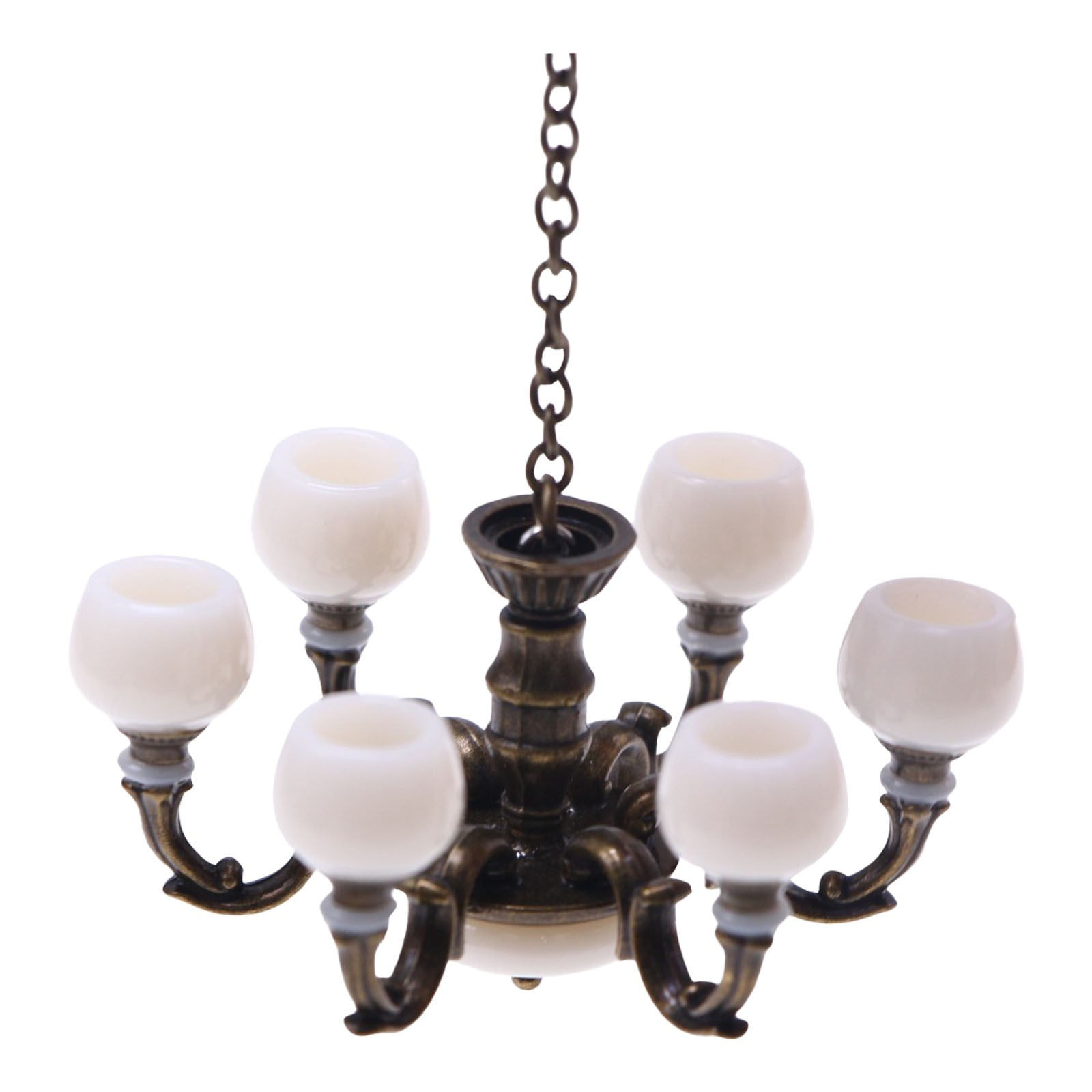 LYINGF 1/12 Miniature Dollhouse Chandelier Lighting - Hanging Ceiling ...