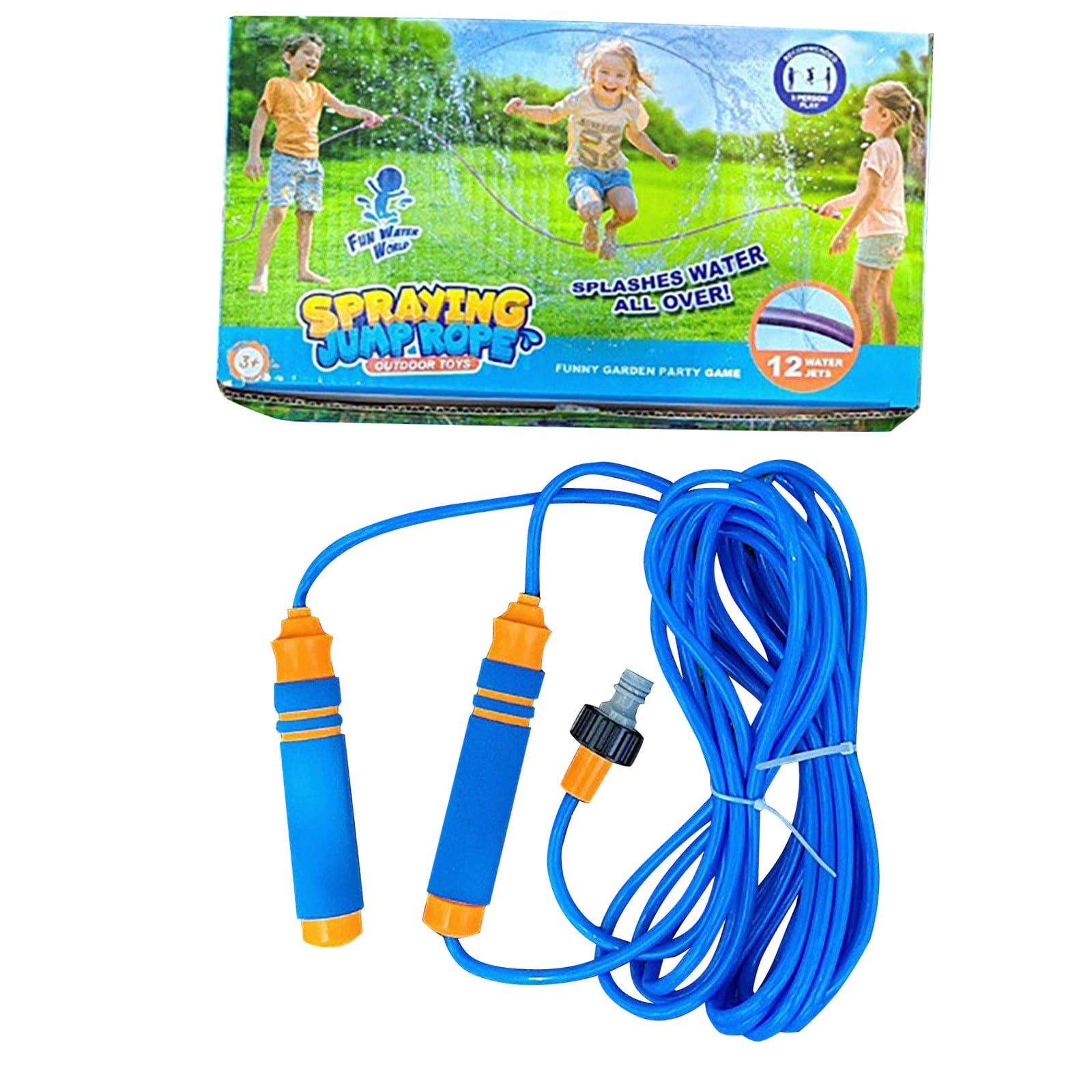 LYINGF 2-in-1 Water Sprinkler Outdoor Yard Toy for Kids, 25.5ft Splash ...