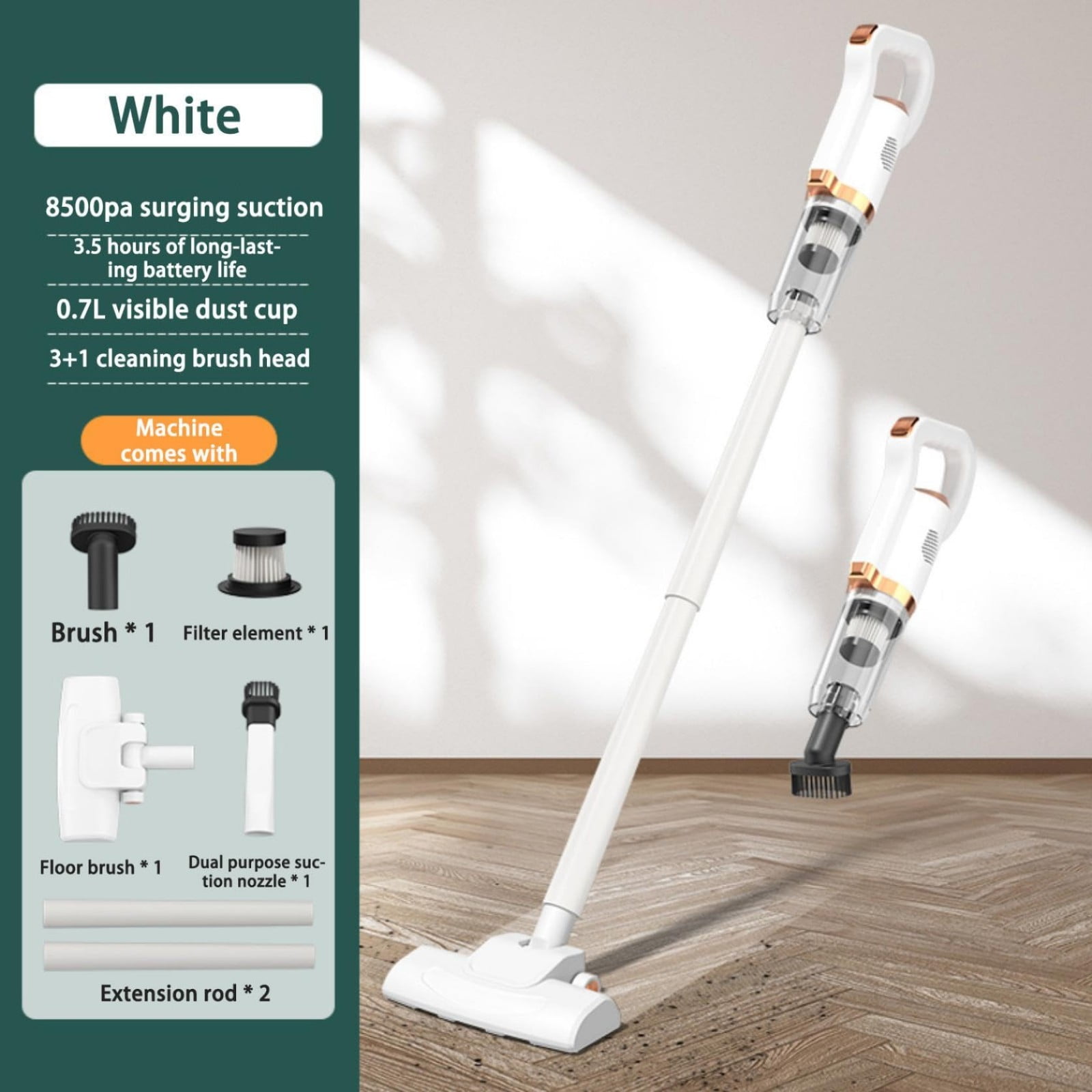 LYINGF Bagless Cordless Stick Vacuum, Upright for Carpet and Hard ...