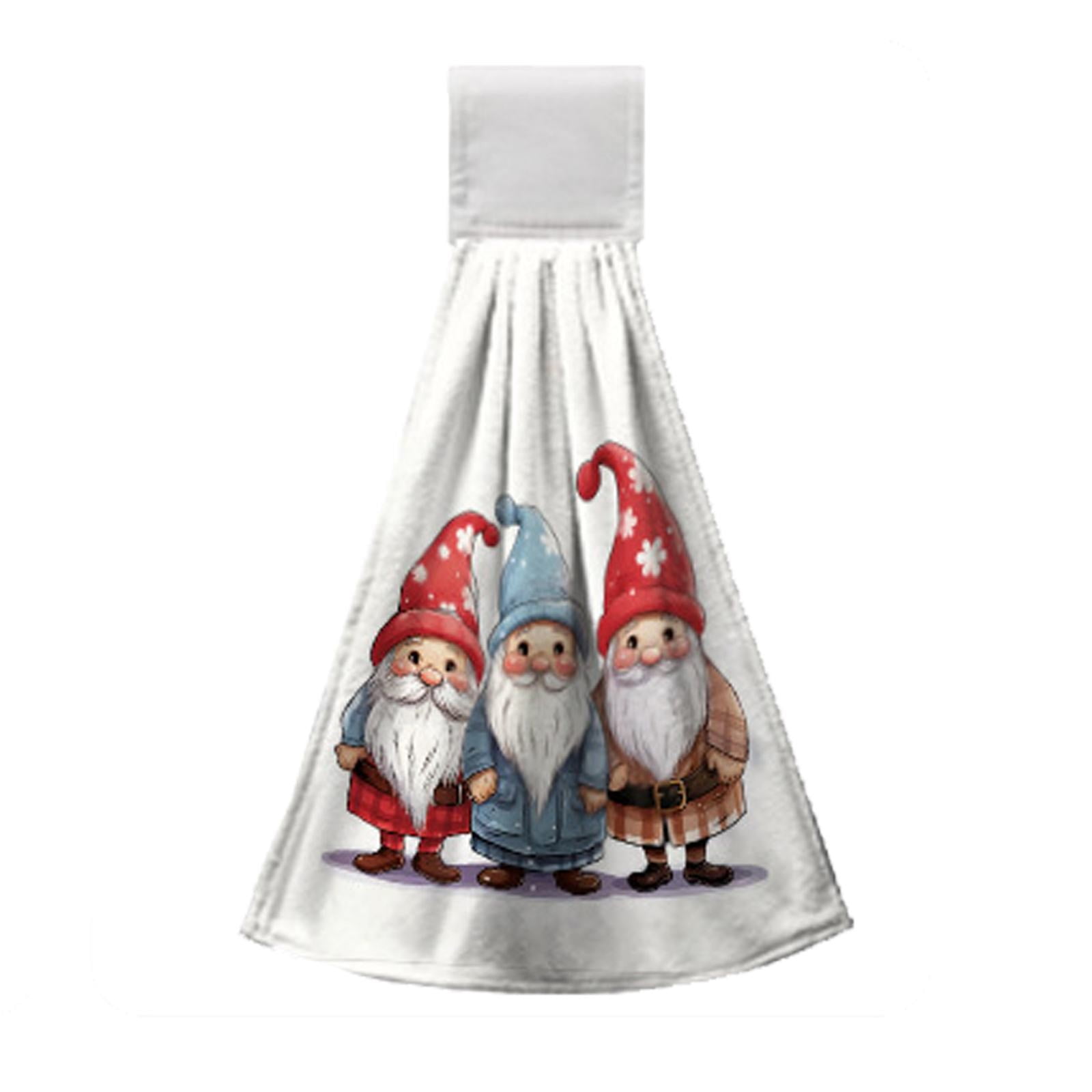 LYINGF Christmas Hanging Kitchen Towels - Festive Buffalo Grid Red ...
