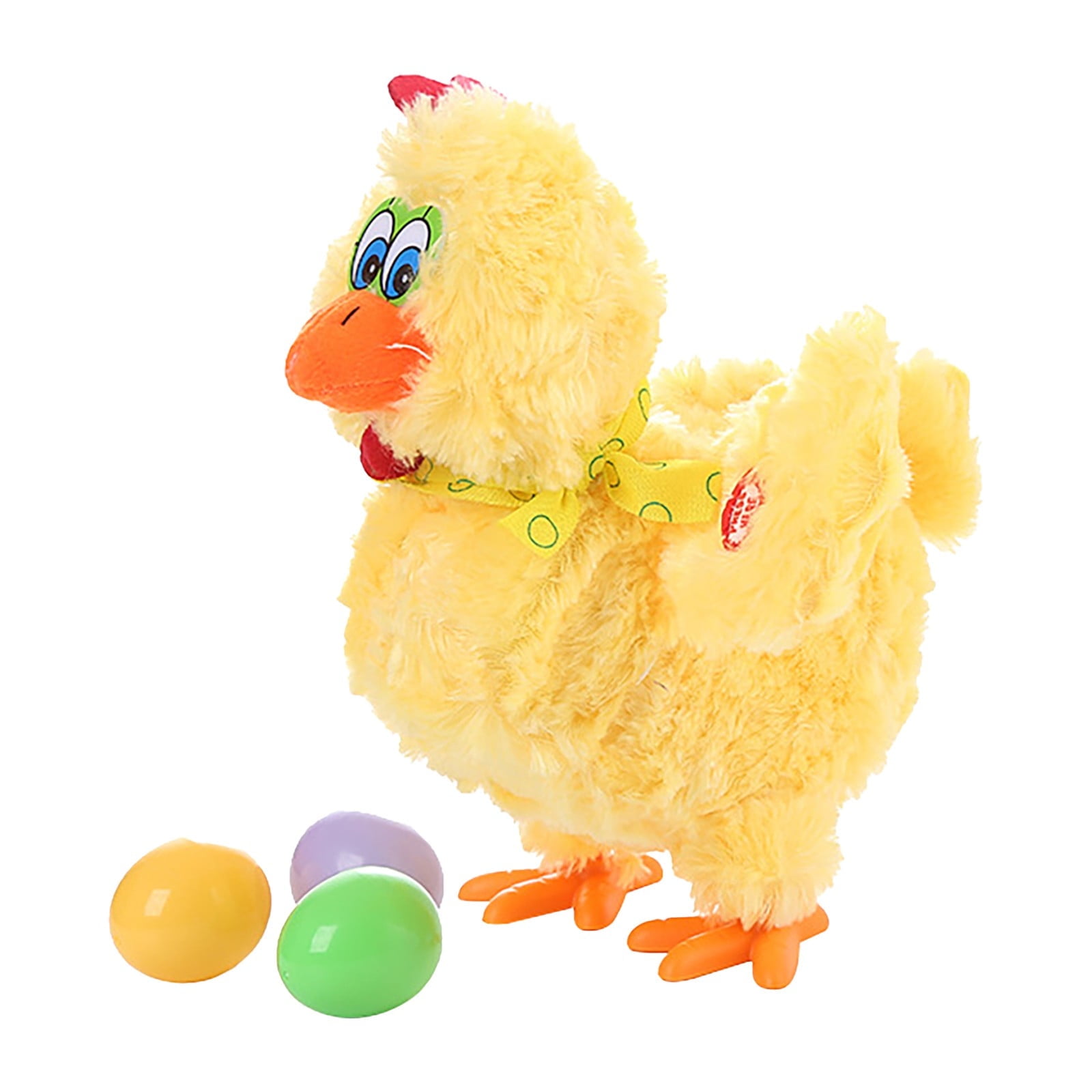 LYINGF Crazy Chicken Plush Toy with Sound Music - Egg Laying Animal ...