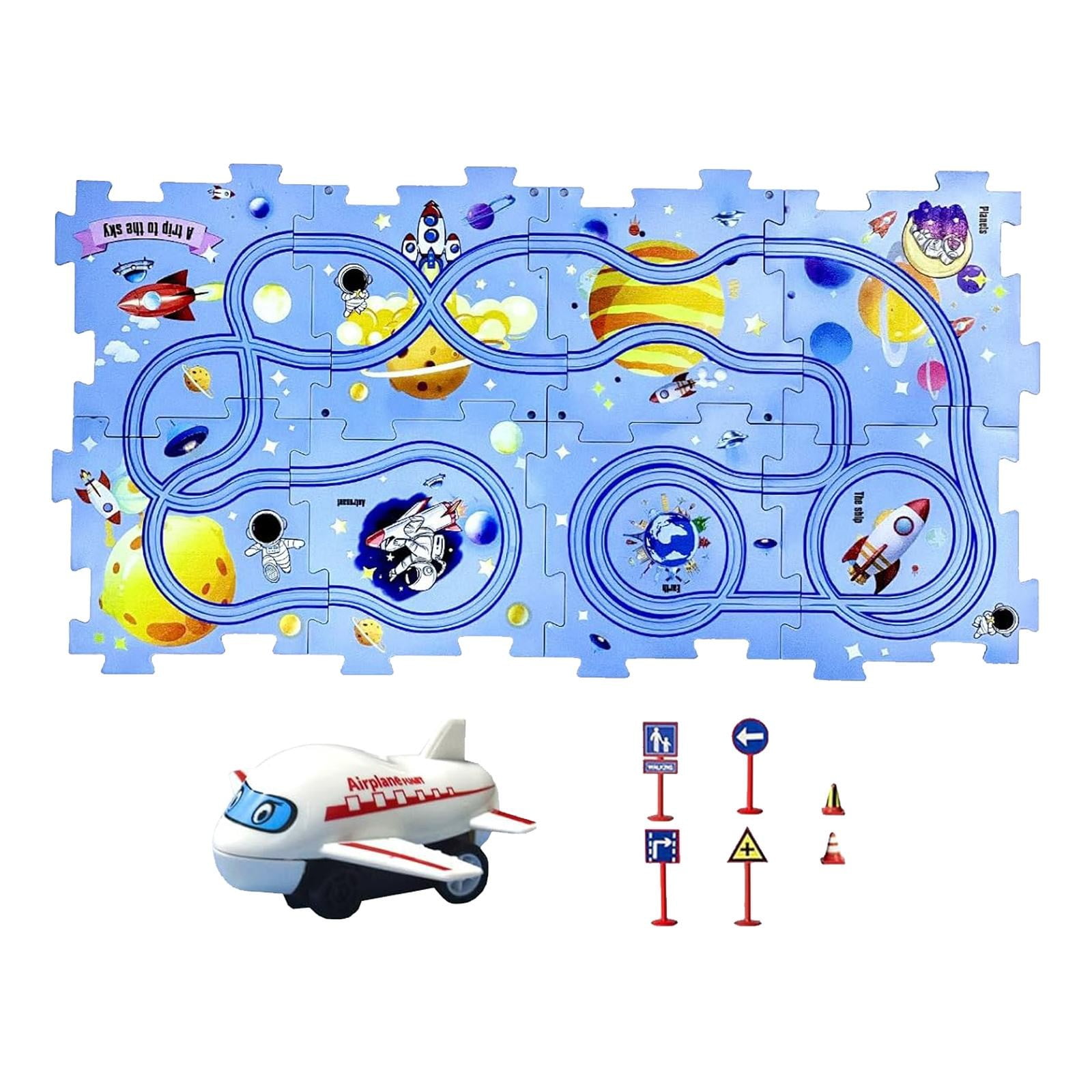 LYINGF DIY City Map Puzzle Track Car Set - Assembly Construction ...