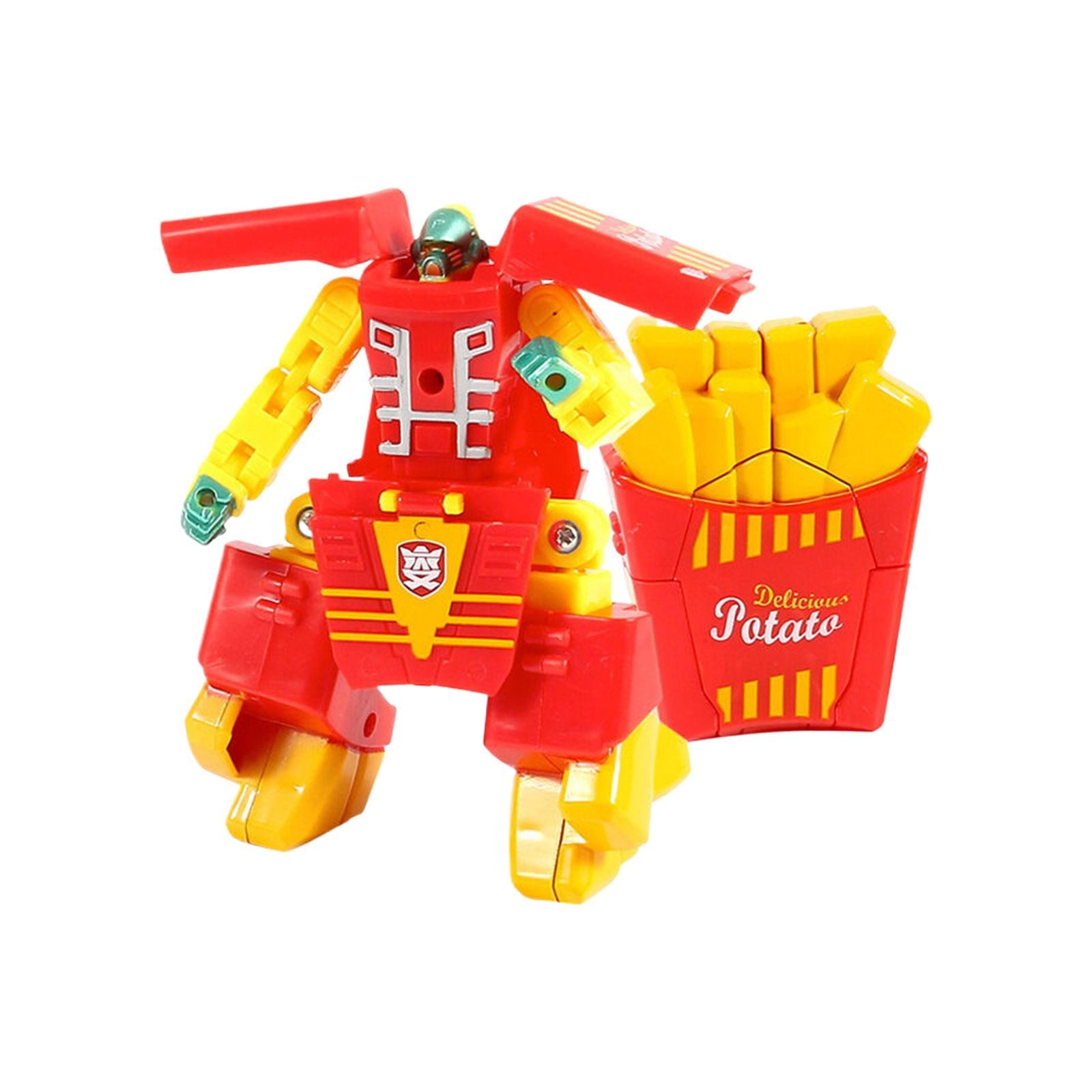 LYINGF DIY Food Deformable Robot Toys,Transformer Hamburger French ...