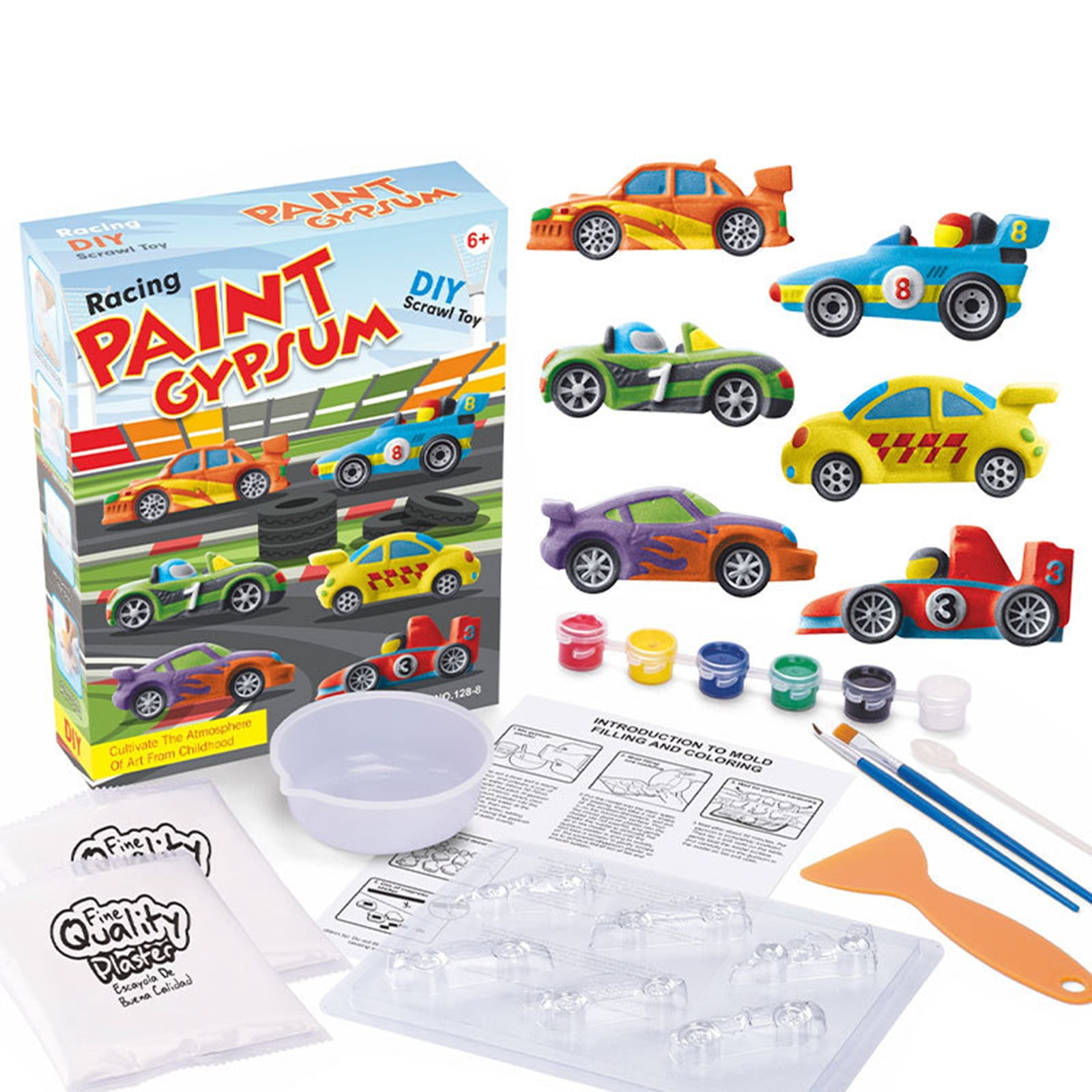 LYINGF DIY Gypsum Painting Kit for Kids 7+ - Animal/Car/Starry Craft ...