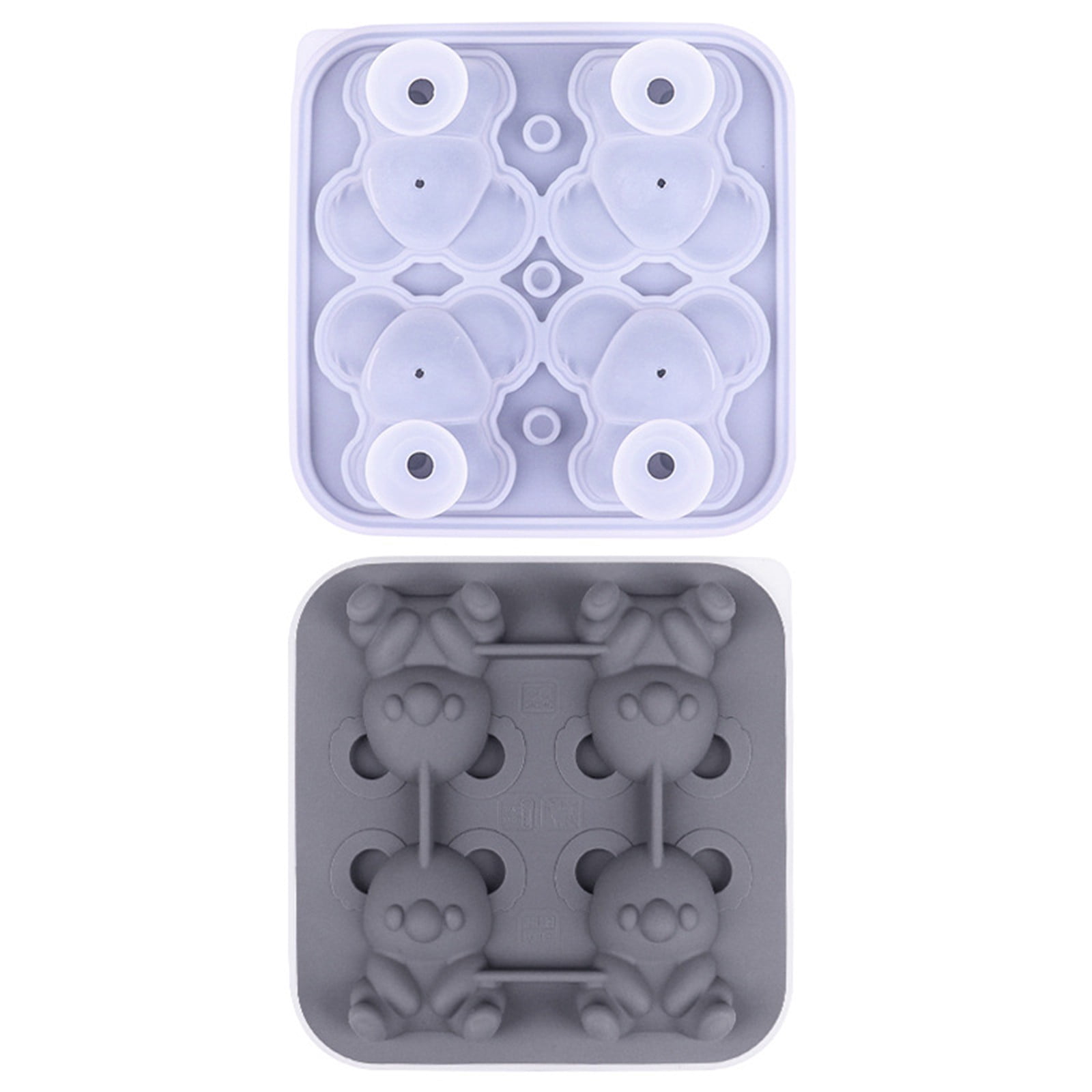 LYINGF Koala Shaped Ice Cube Tray, Silicone Large Ice Cube Mold with ...