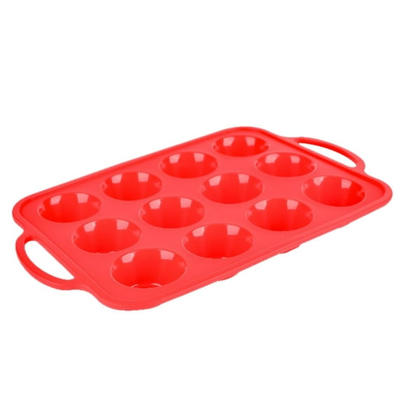 LYINGF Non-Stick Silicone Muffin Pan, 12-Cup Regular Muffin Baking Tin ...