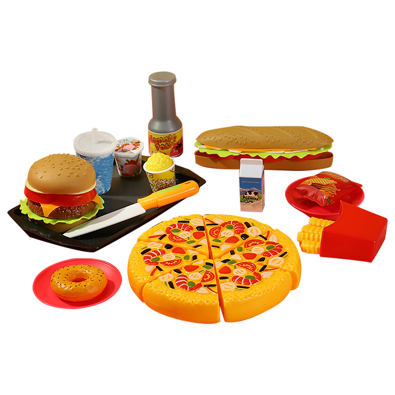 LYINGF Pretend Play Ice Cream and Desserts Toy Food Set - Features ...