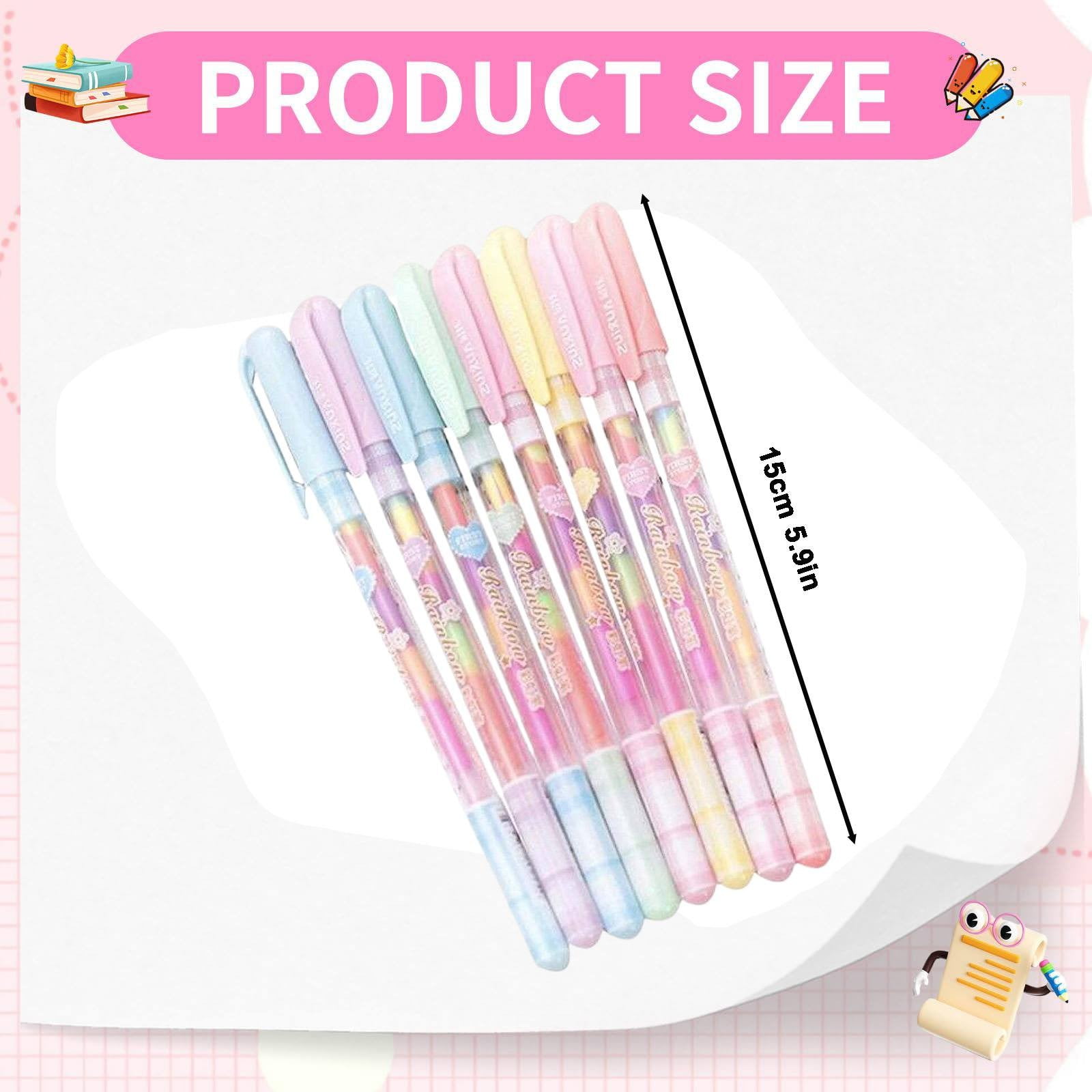 LYINGF Rainbow 6-Color in 1 Gel Pen - 0.8mm Rollerball Multi-Color Ink ...