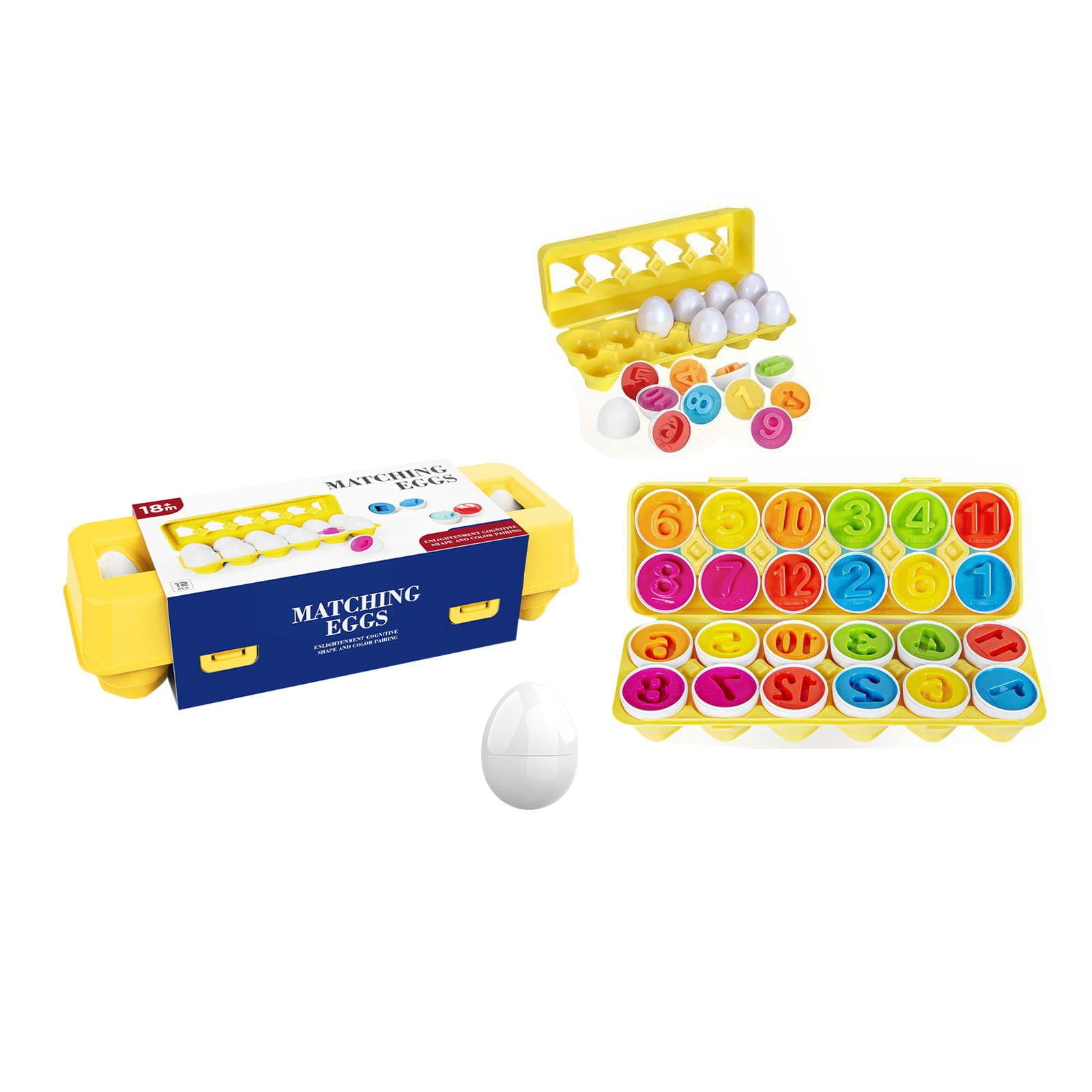 LYINGF Shape Matching Egg Educational Toys - Multifunctional Sorting ...