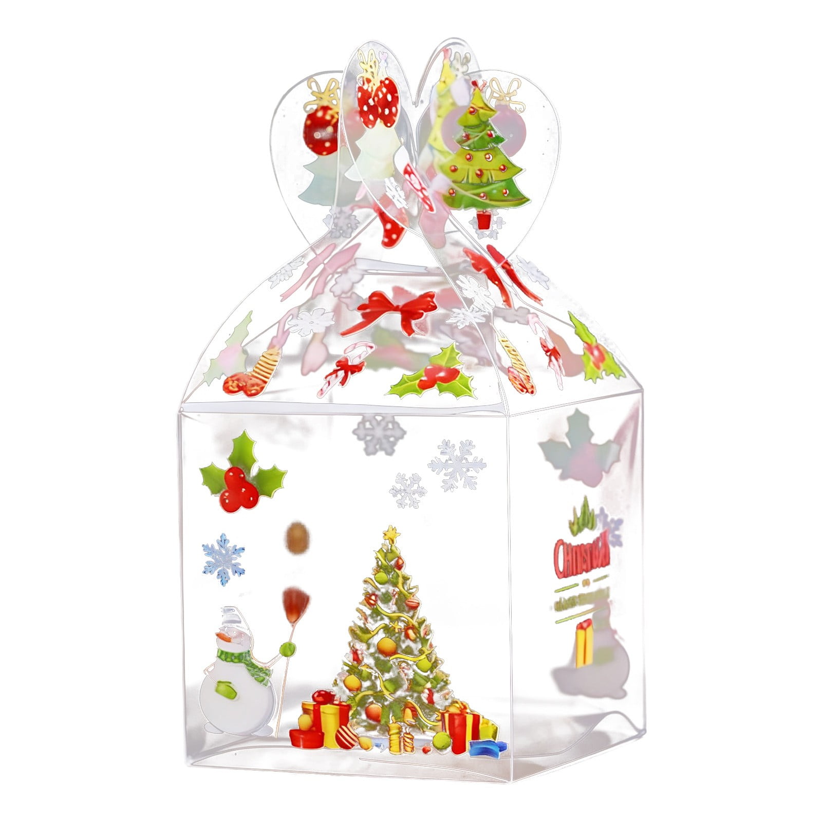 LYINGF Transparent Candy Box, Handheld Christmas Box with Creative ...