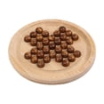 LYINGF Wooden Solitaire Game –Peg Solitaire Puzzle Toy - Classic Board ...