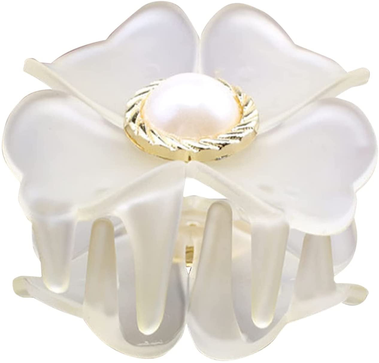 LYKD Jelly Girls Colors Translucent Flower Hair Claws Women Cute Clips ...