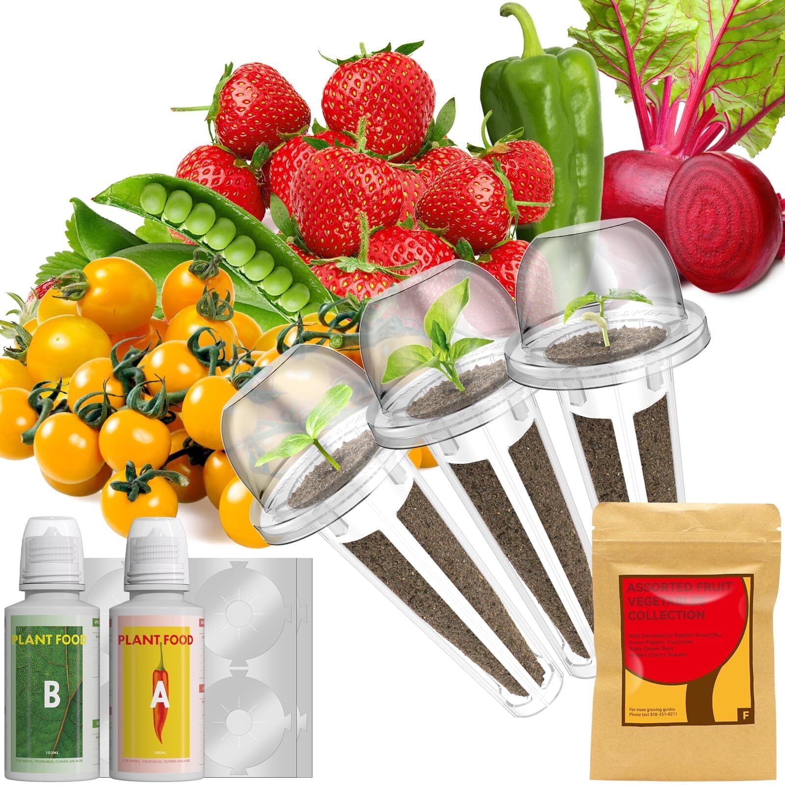 LYKO Strawberry Seeds Pod for AeroGarden, idoo Hydroponics Garden, 3 ...