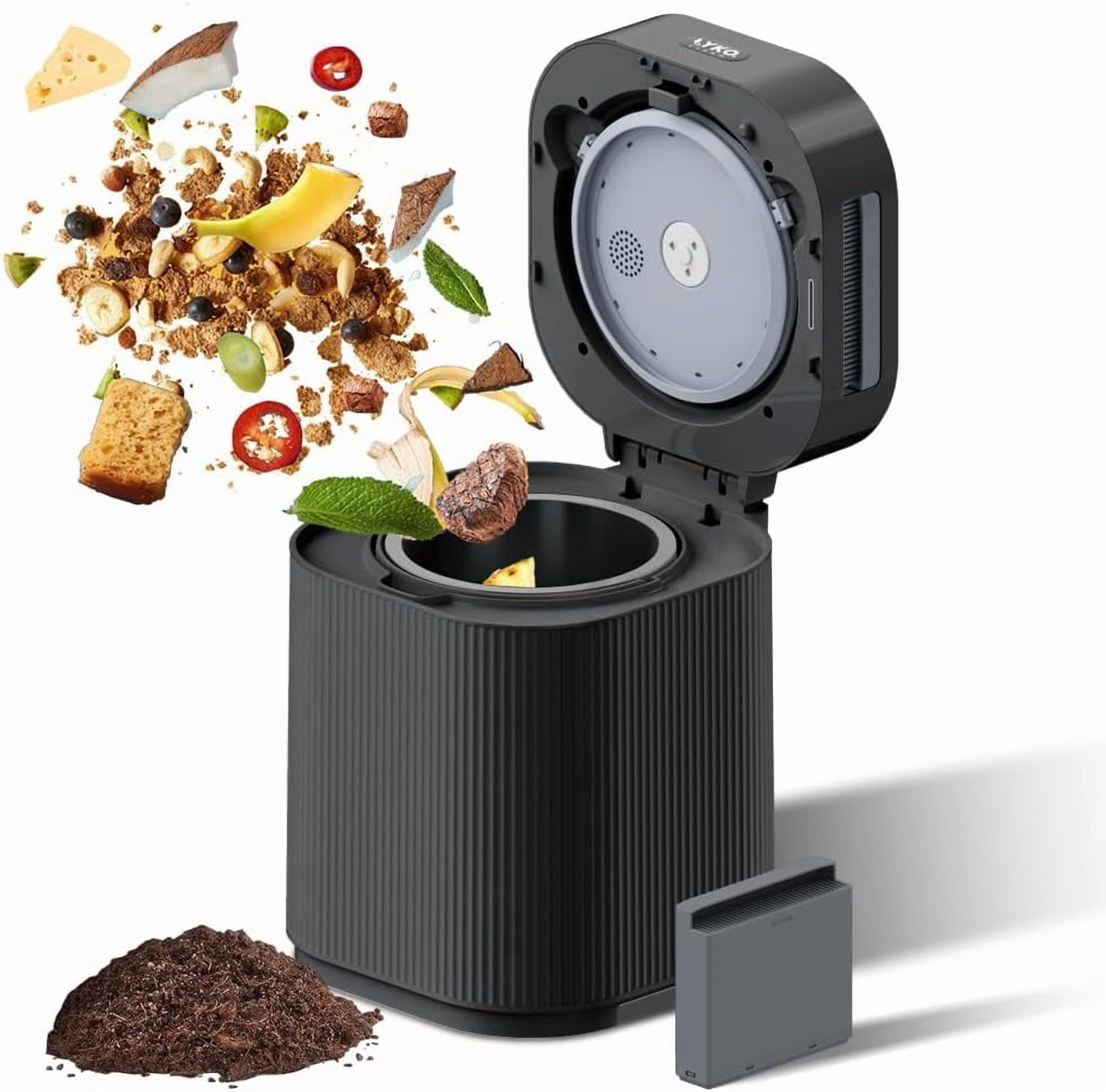 LYKOCLEAN Electric Composter for Kitchen, 3L Smart Countertop Composter ...