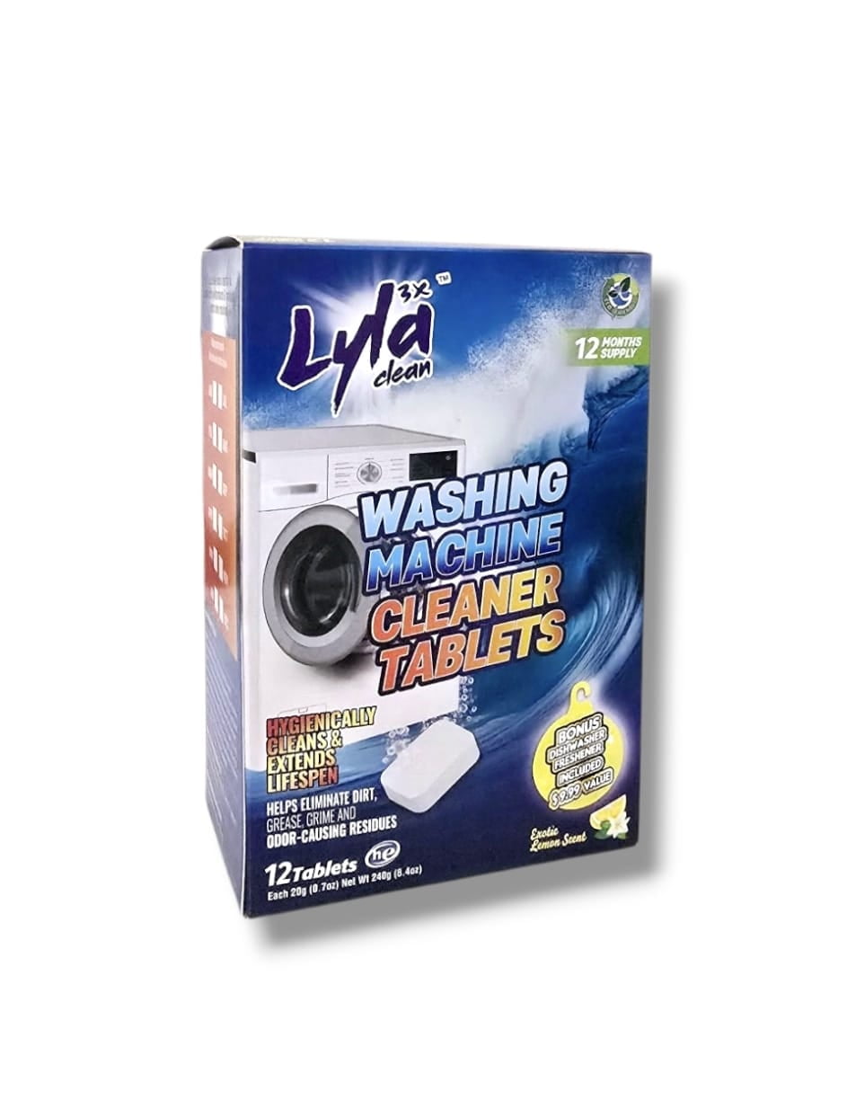 LYLA 3X Washing Machine Cleaner Tablets, 12-pack Deep Cleaning Tablets ...