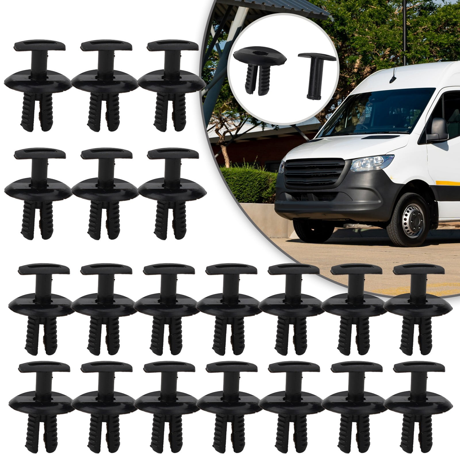 LYLONG 20Pcs for Mercedes Sprinter & Vito Wheel Arch Lining Trim & Rear ...