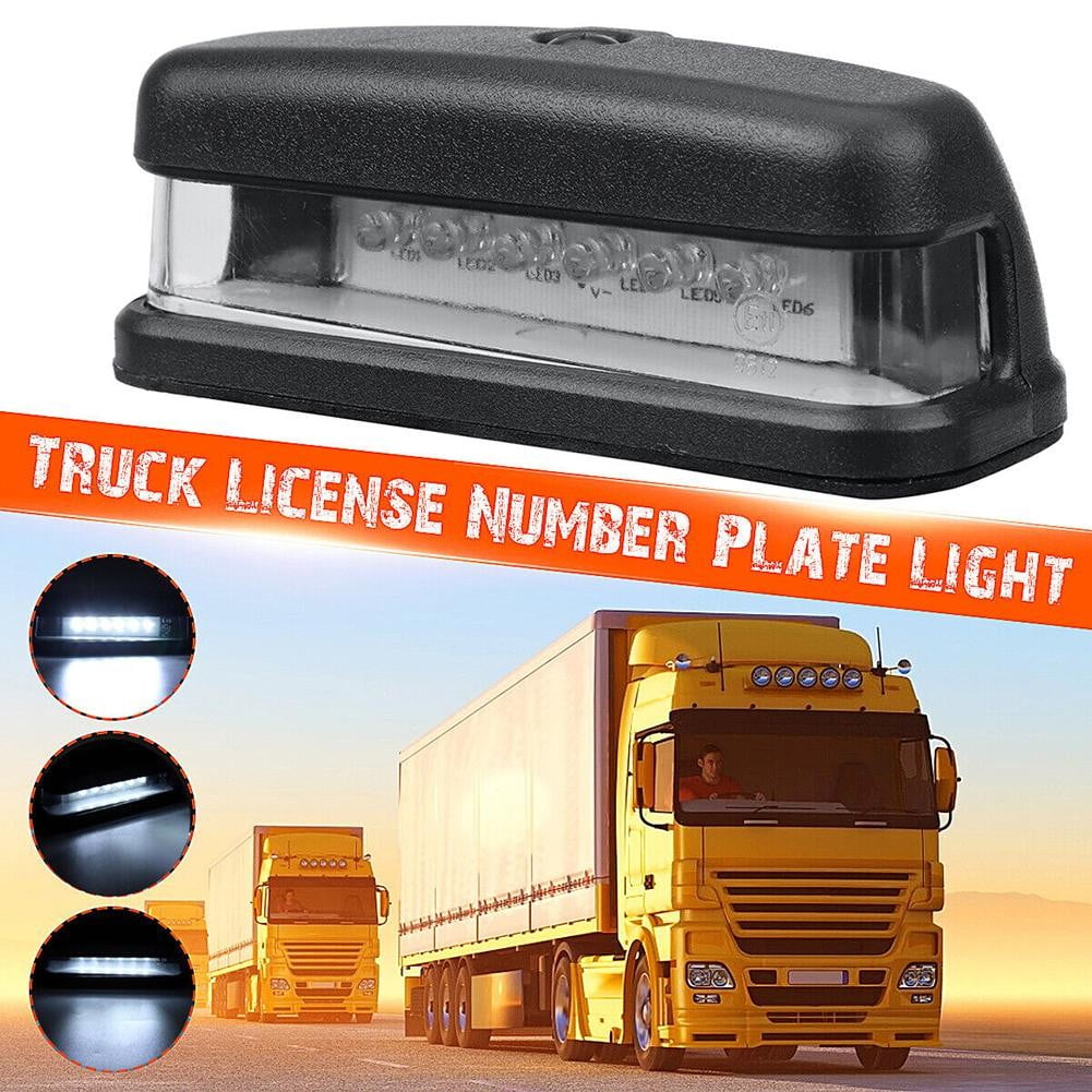LYLONG 6 LED Universal Rear License Number Plate Light Lamp Fit Truck ...