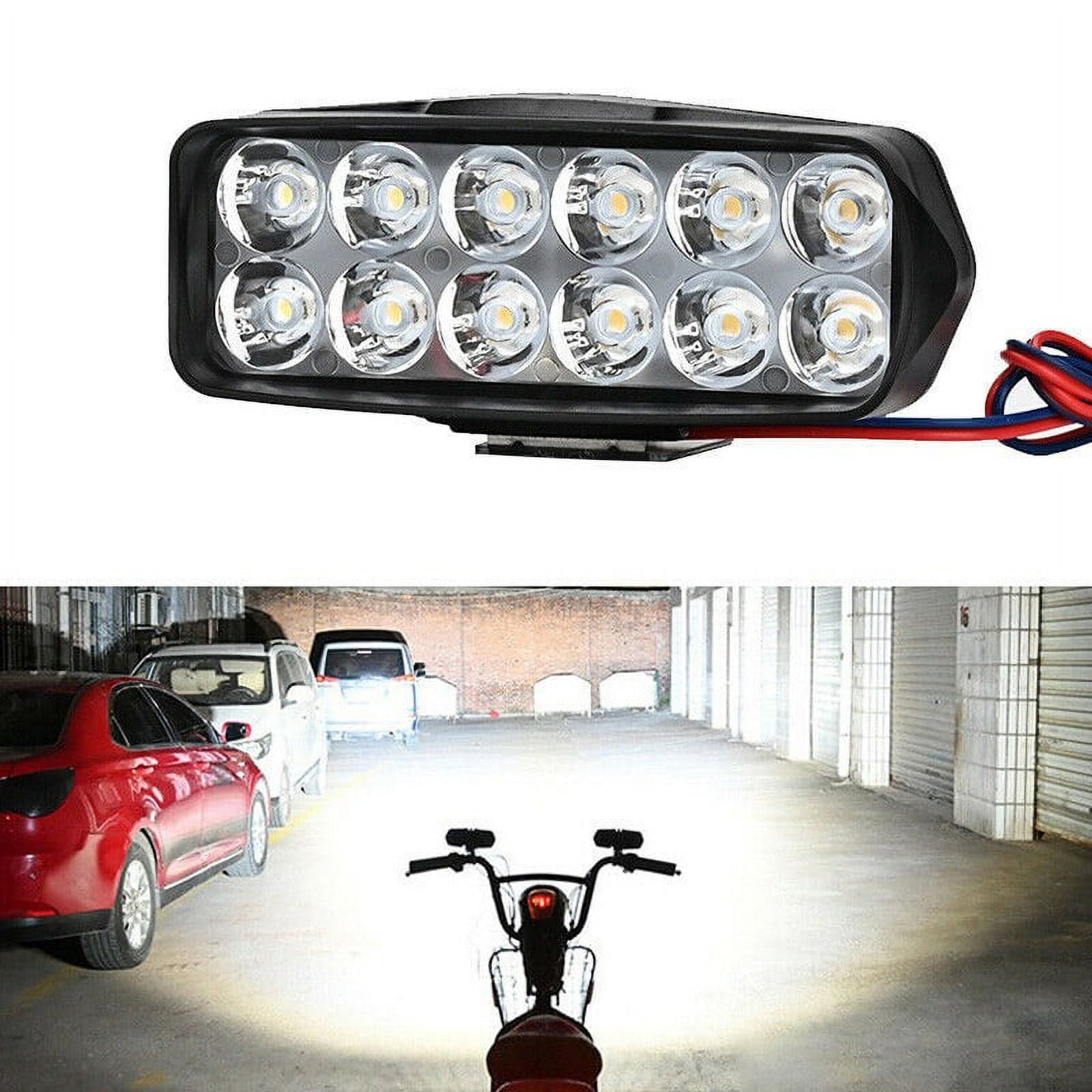 LYLONG Motorcycle Atv Spotlight 12 Bead Rearview Mirror LED Light ...