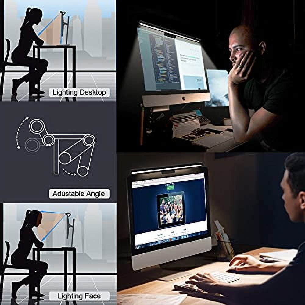 LYMAX Monitor Light Bar: Flat/Curved Monitor Screen Led Lights Eye ...