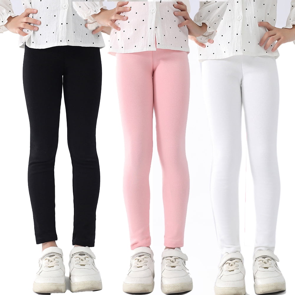 LYMAYTER 2-10T Kids Toddler Girls Leggings in 100% Cotton for School ...