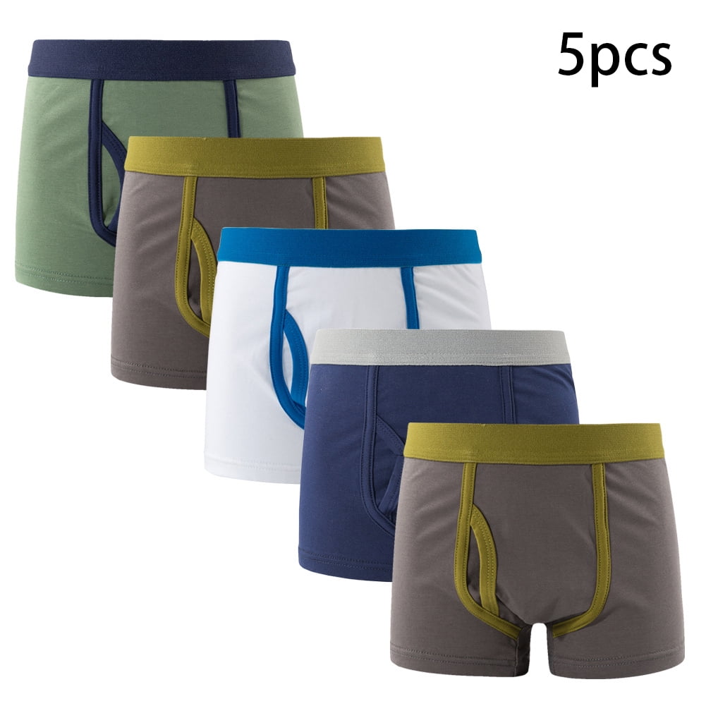 LYMAYTER 2-12Y 5 Pcs Toddler Boys Boxer Briefs , Kids Underwear , Boys ...
