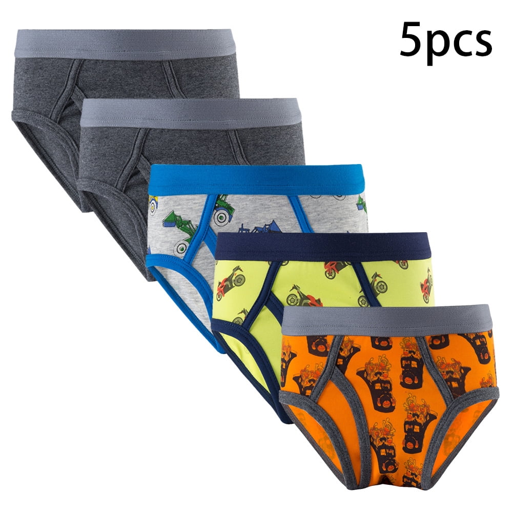 LYMAYTER 2-12Y 5Pcs Toddler Boys Briefs , Kids Underwear , Youth Cotton ...