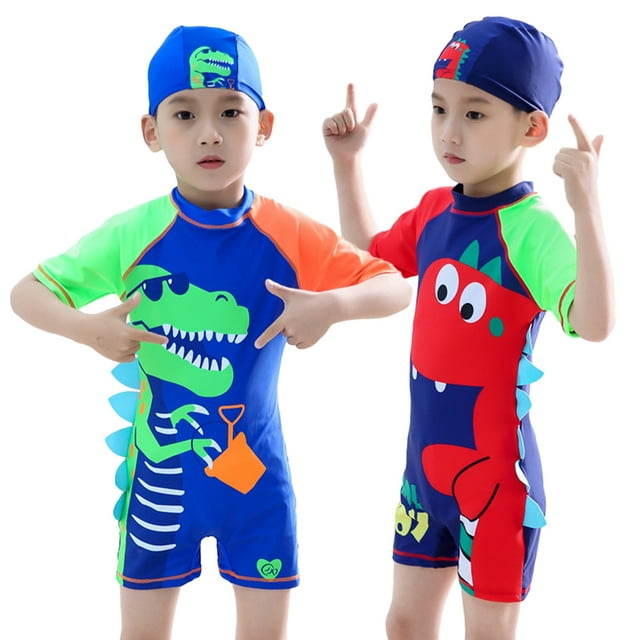 LYMAYTER 2-15y Kids Youth Summer Swimsuit Teen One Piece Rash Guard ...