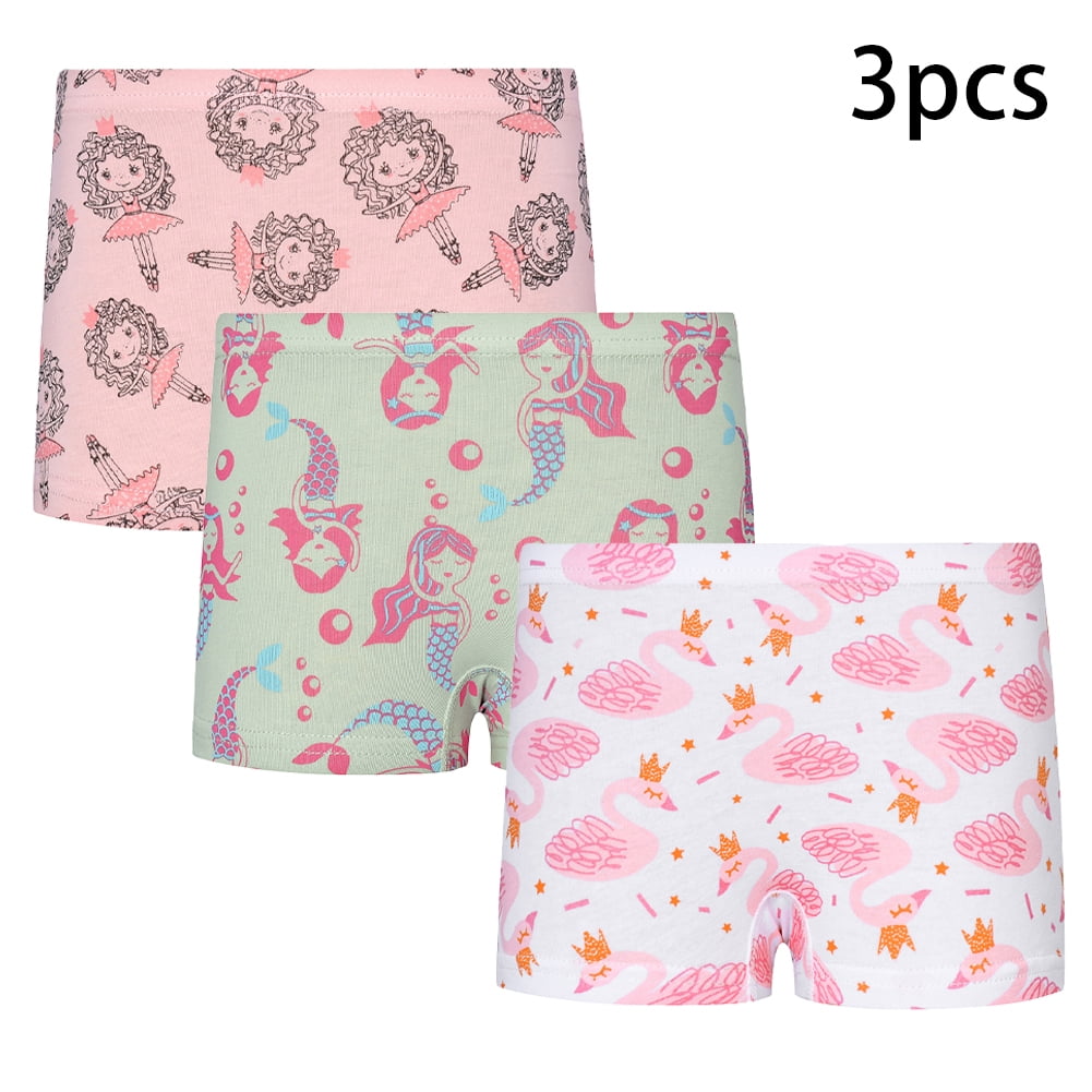 LYMAYTER 3 Pcs Girls Underwear for Toddler Briefs, Kids Four Corners ...