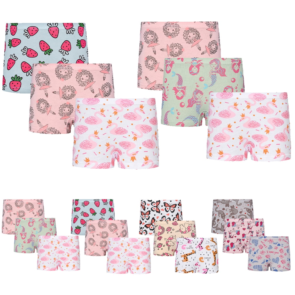 LYMAYTER 3 Pcs Girls Underwear for Toddler Briefs, Kids Four Corners ...