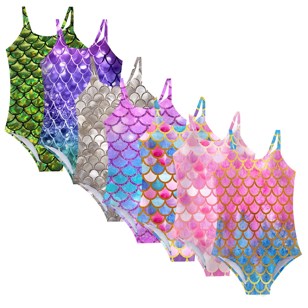 LYMAYTER 5-12Y Kids Girls Halter Swimsuit Toddler Backless One Piece ...