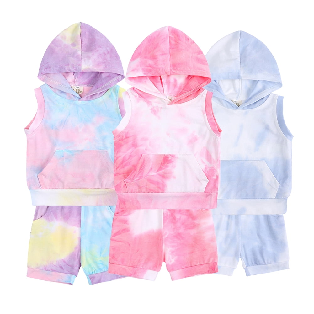 LYMAYTER Baby Newborn Tracksuit Set for Boys Girls 2-Pack Tie-Dye ...